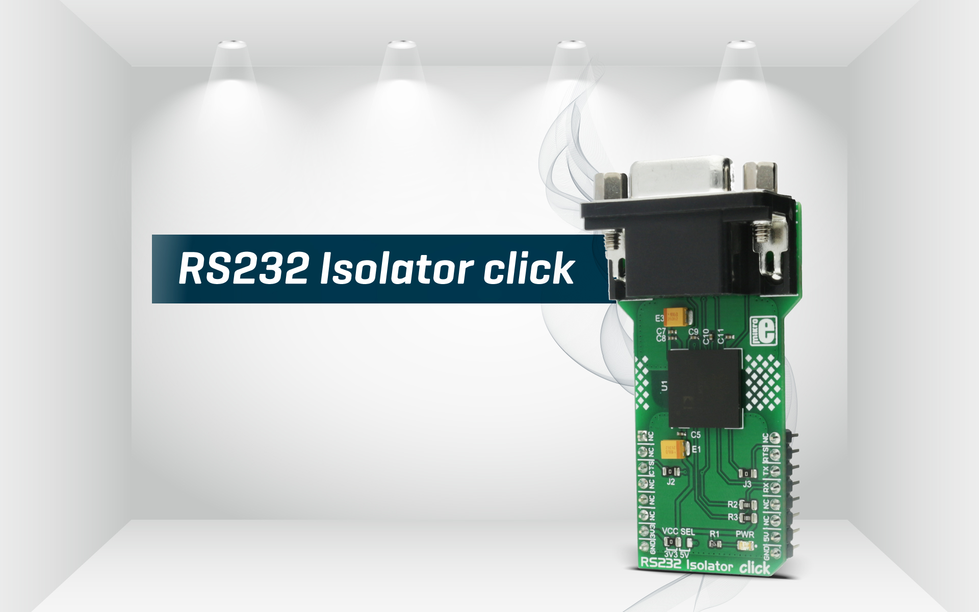 RS232 Isolator click - UART to RS232 conversion with galvanic isolation - MIKROE