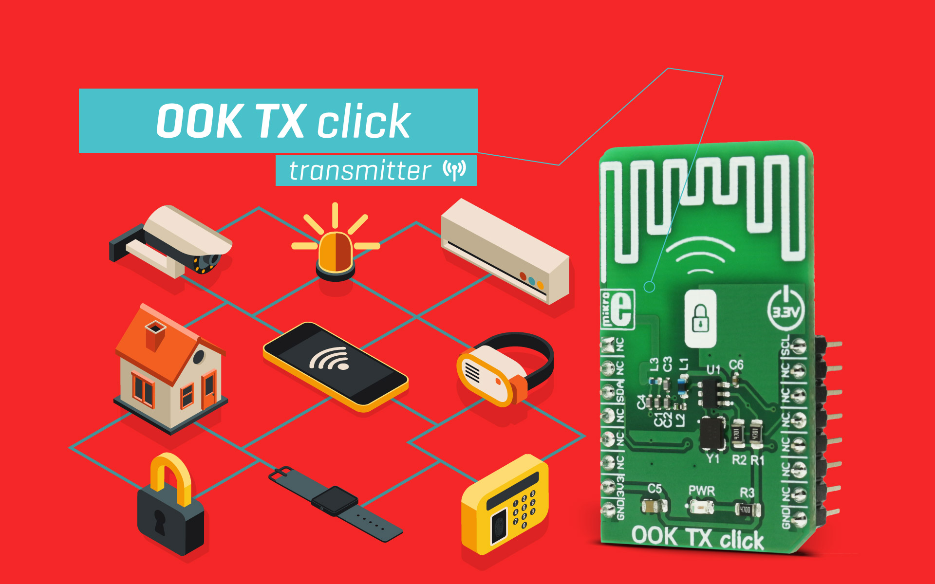 OOK TX click - a simple wireless transmitter - MIKROE