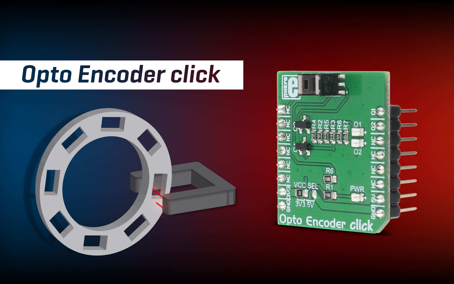 Opto Encoder Click Detection Of Position Speed And Rotational Angle Mikroe
