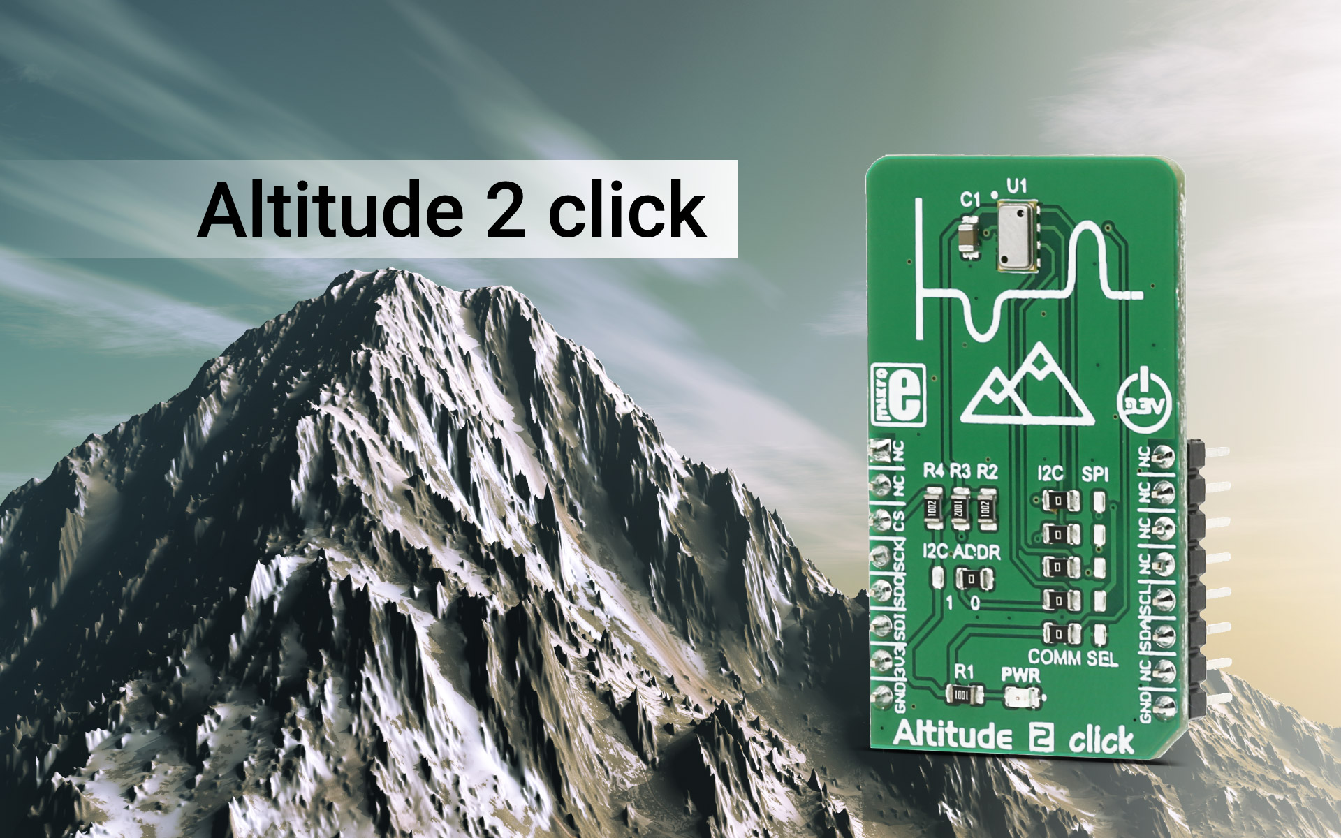 Barometric pressure sensor - Altitude 2 click - MIKROE