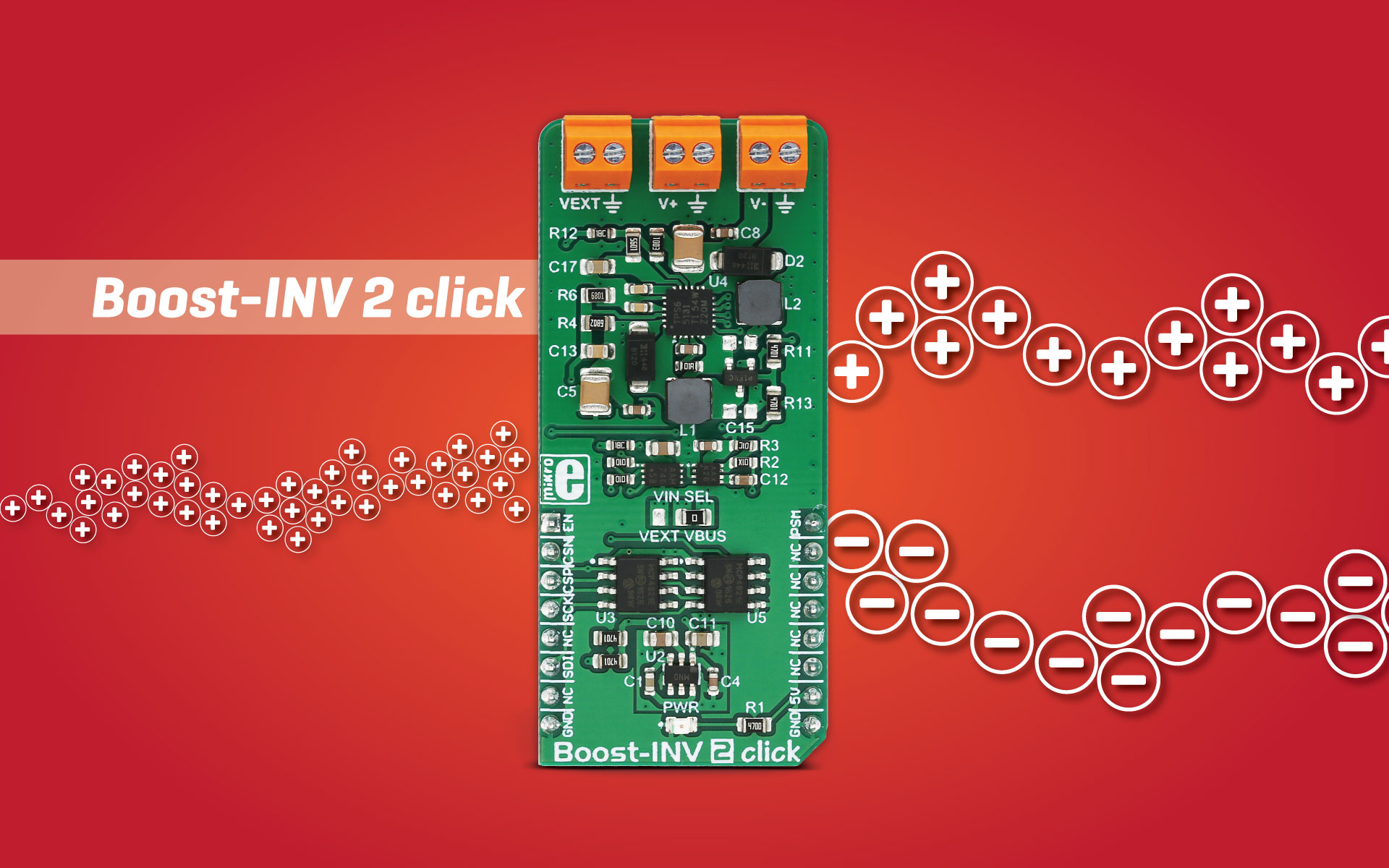 Boost-INV 2 click - DC/DC voltage converter device - MIKROE