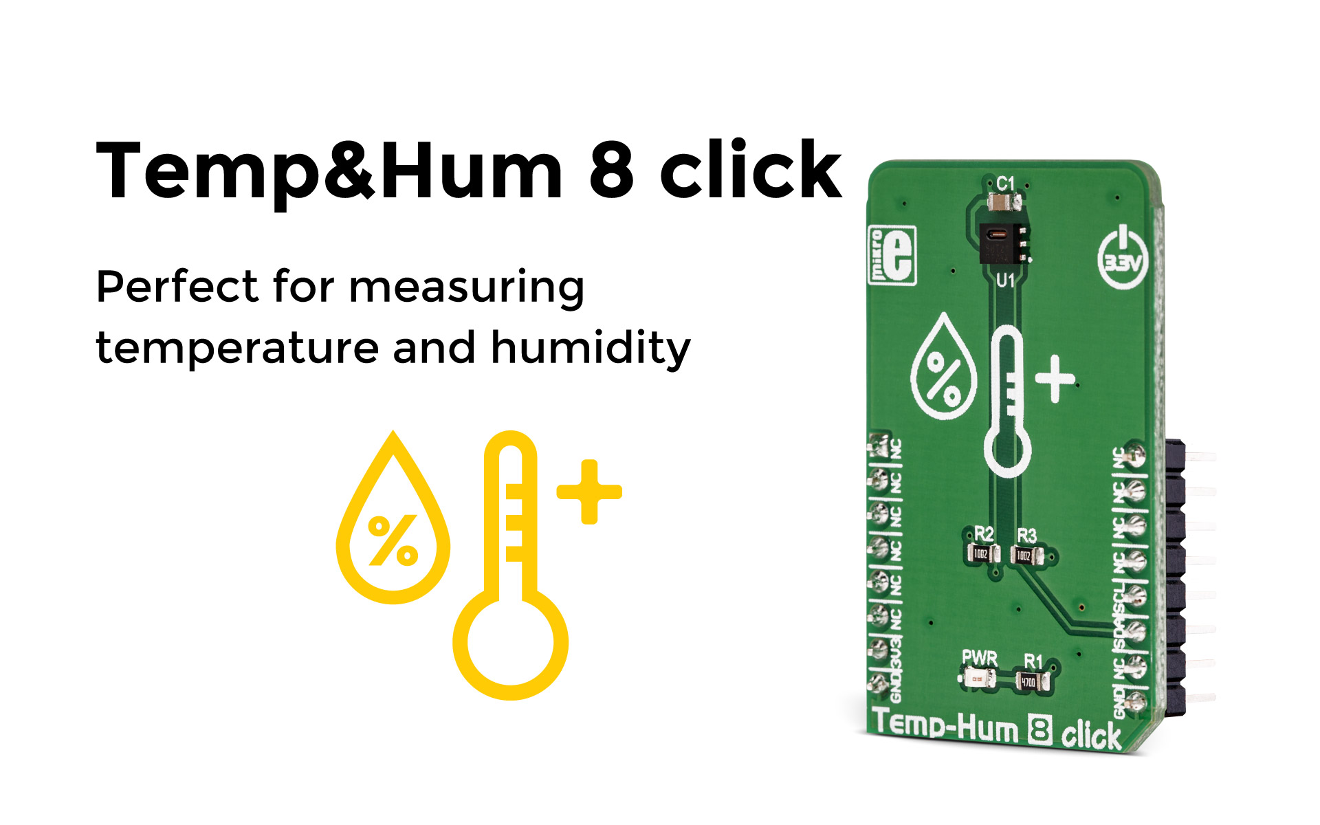 Temp&Hum 8 click – measuring temperature and humidity - MIKROE