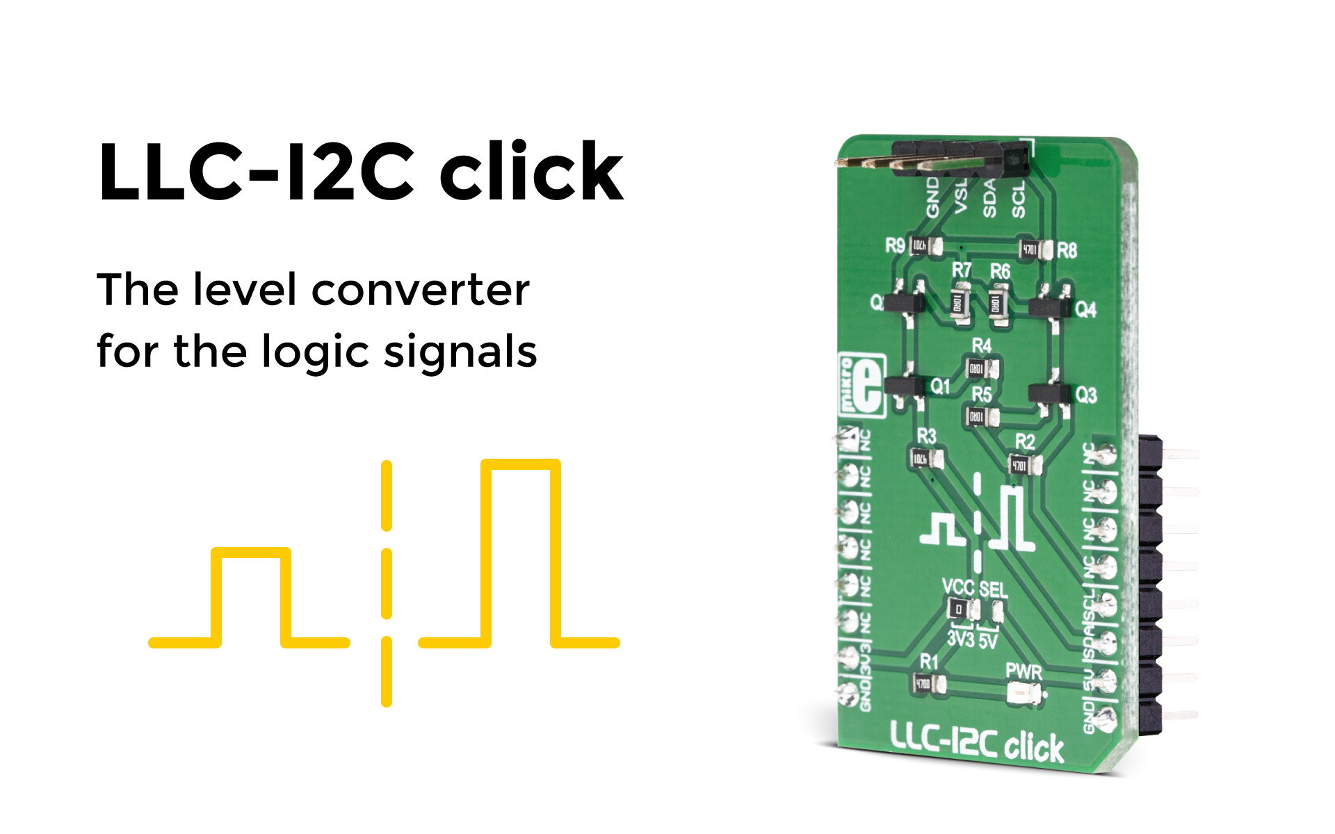 LLC-I2C click, the level converter is here