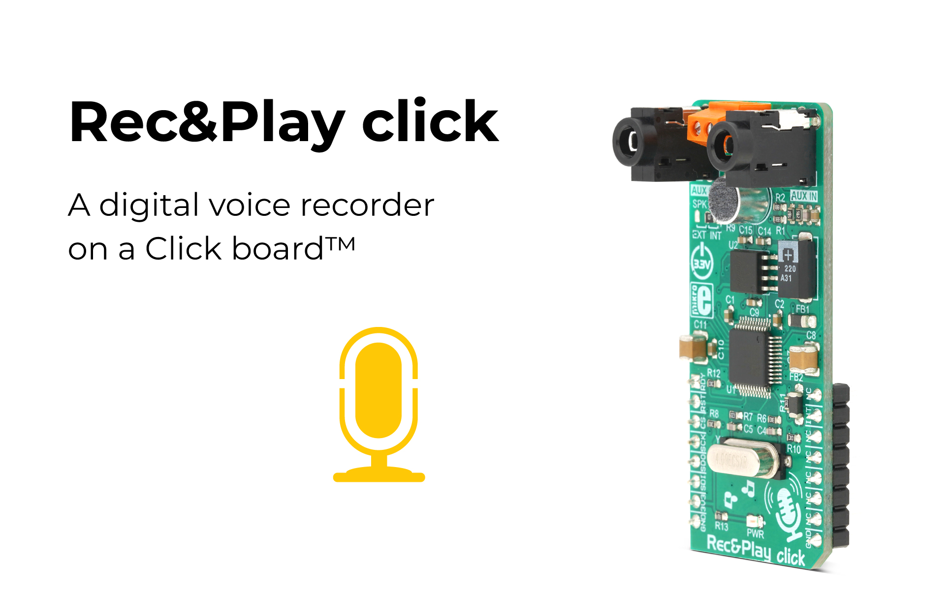 Rec&Play click, a complete playback&recording solution - MIKROE