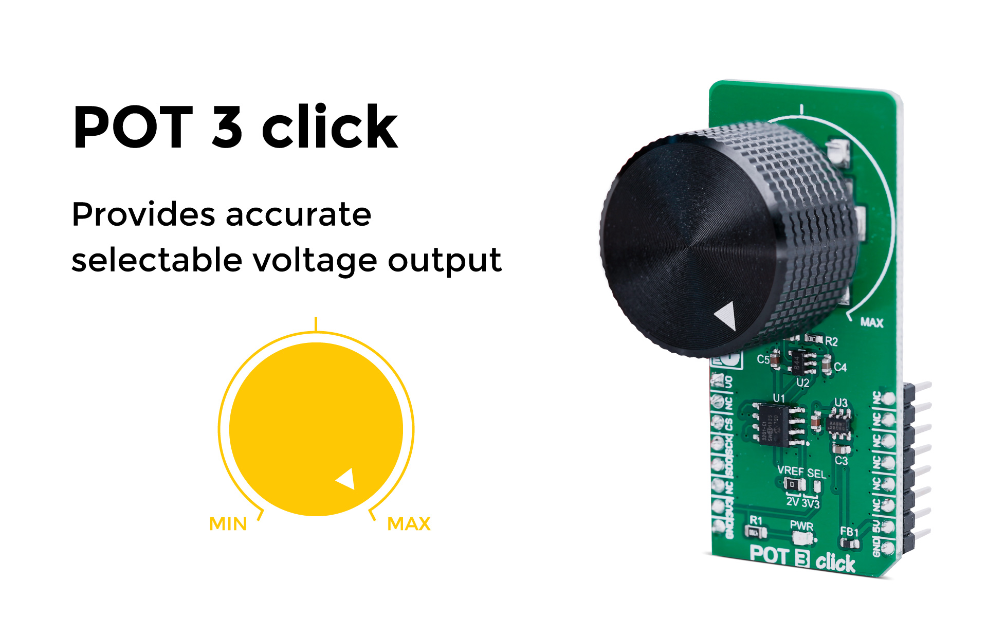 Provides accurate selectable reference voltage output