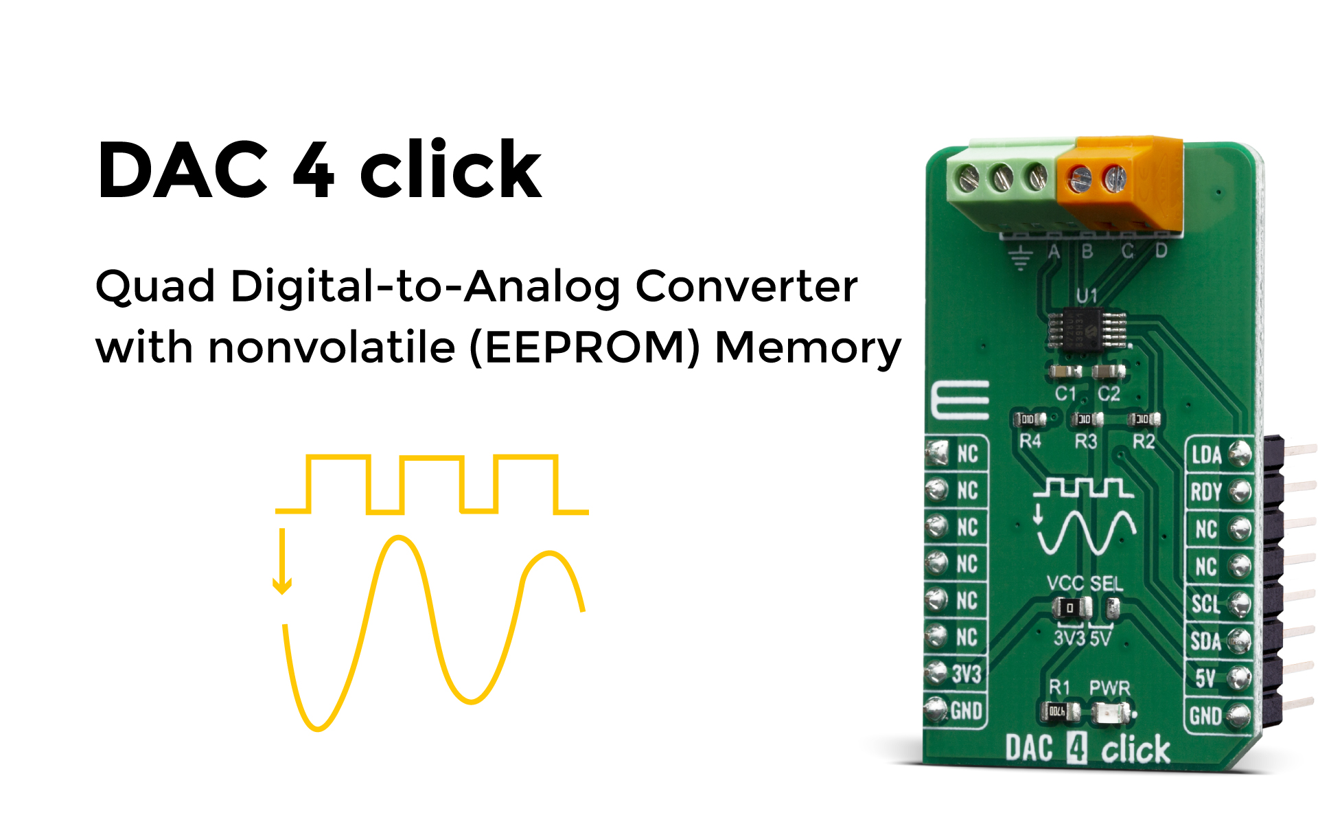 Quad Digital-to-Analog Converter with nonvolatile (EEPROM) Memory