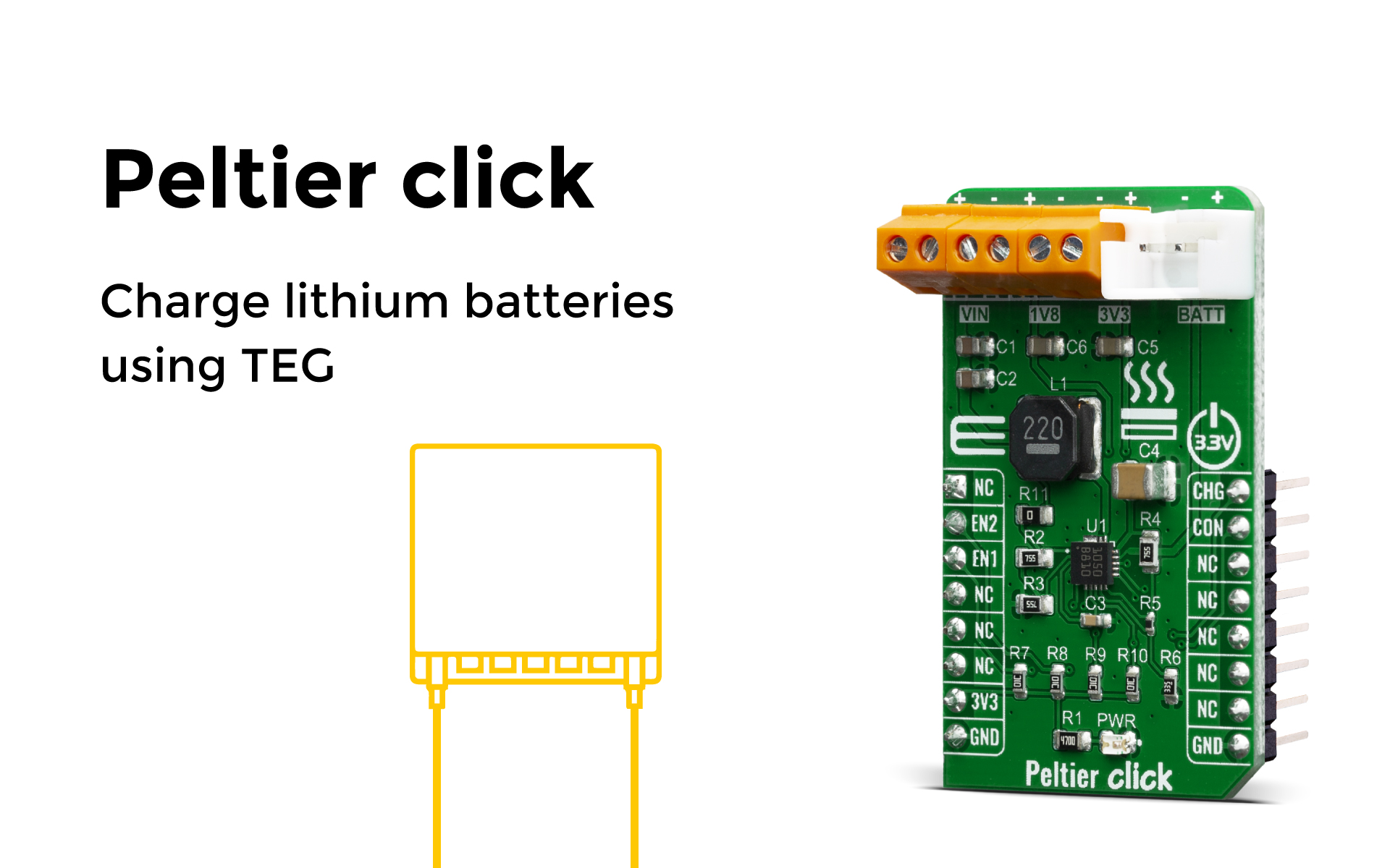 Peltier click | Mikroe Blog Peltier click | Mikroe Blog
