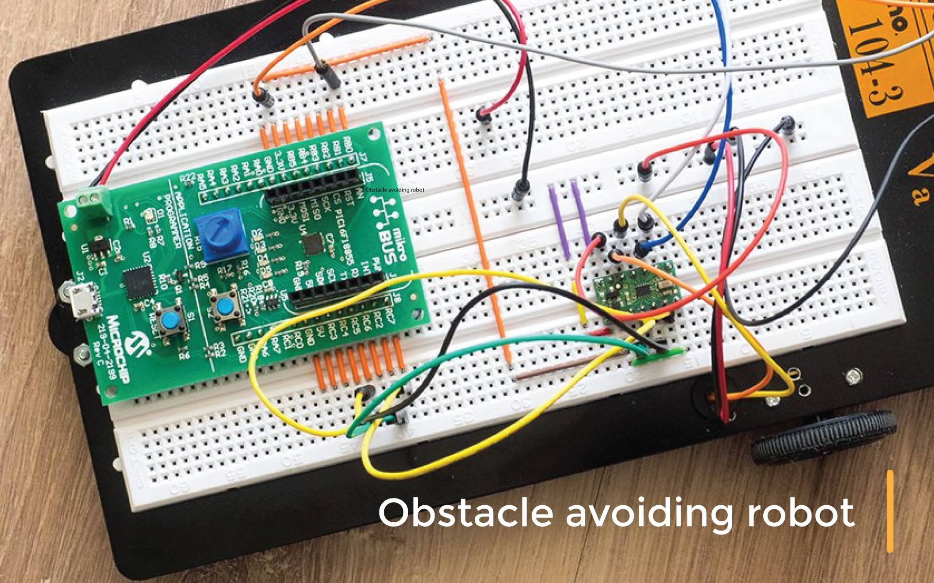 This unique project is a robot who can avoid obstacles!