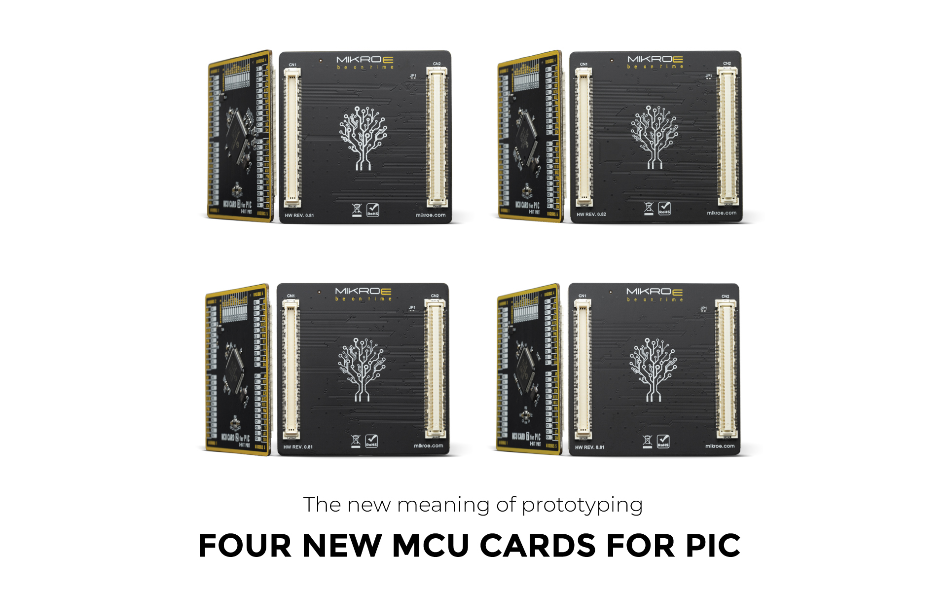 We have released 4 new MCU Cards for PIC