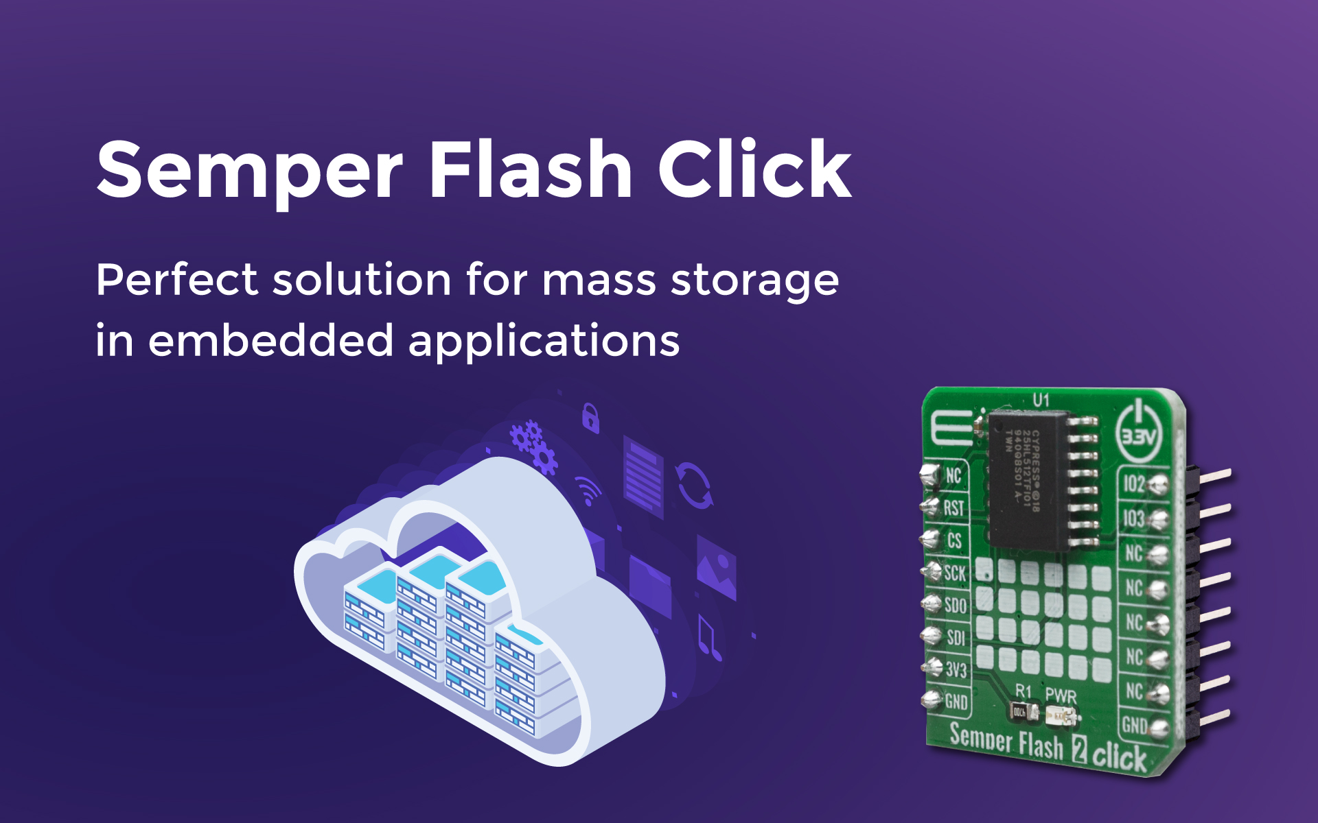Perfect solution for mass storage in embedded applications!