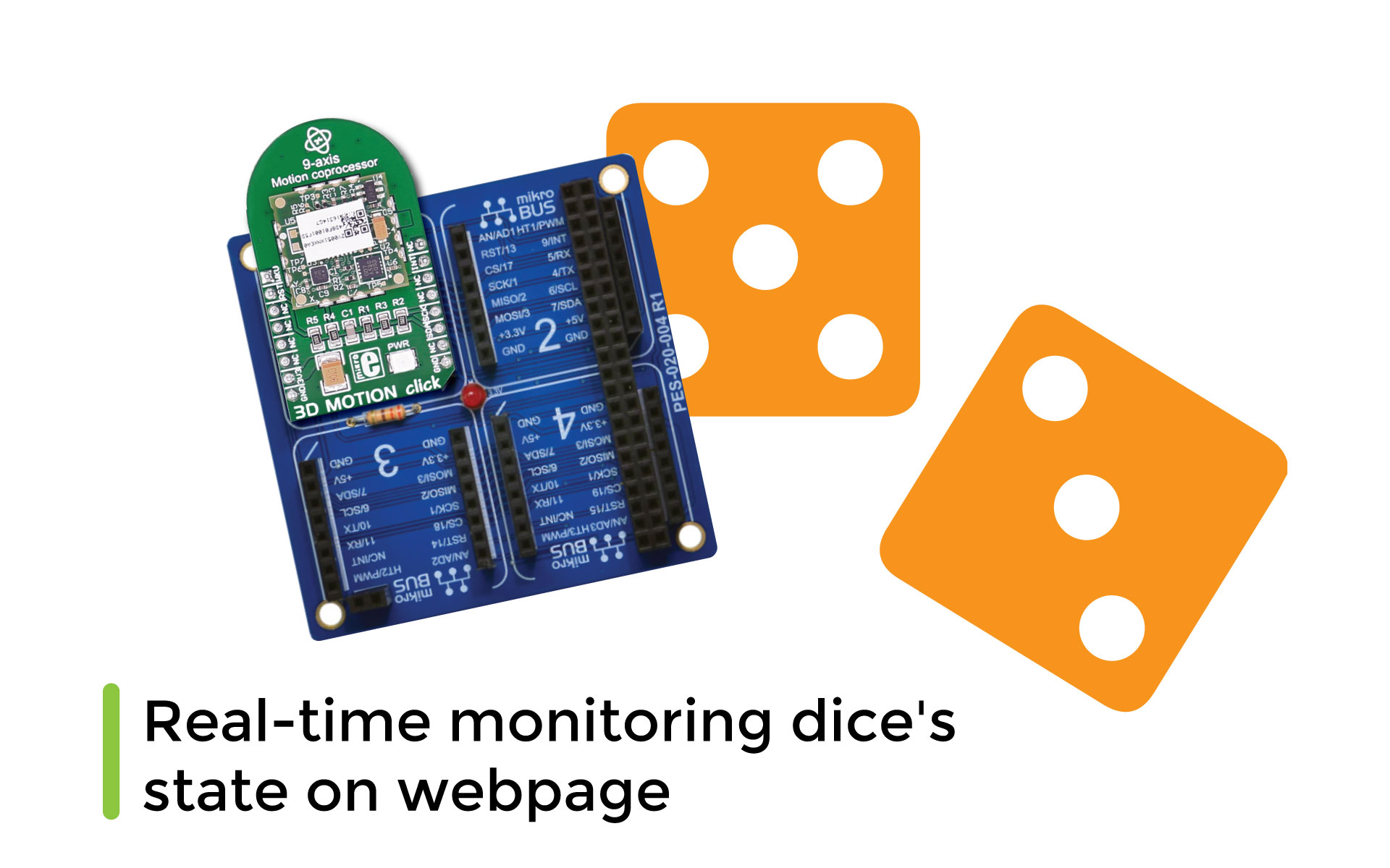 Real-time monitoring dice's state on webpage