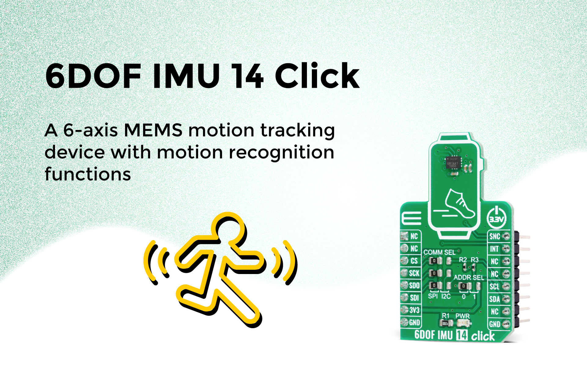 6DOF IMU 14 Click: Motion Tracking & Orientation Sensing