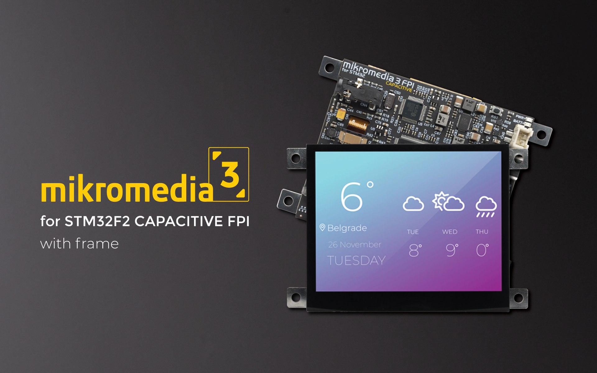 Mikromedia 3 for STM32F2 CAPACITIVE FPI with frame
