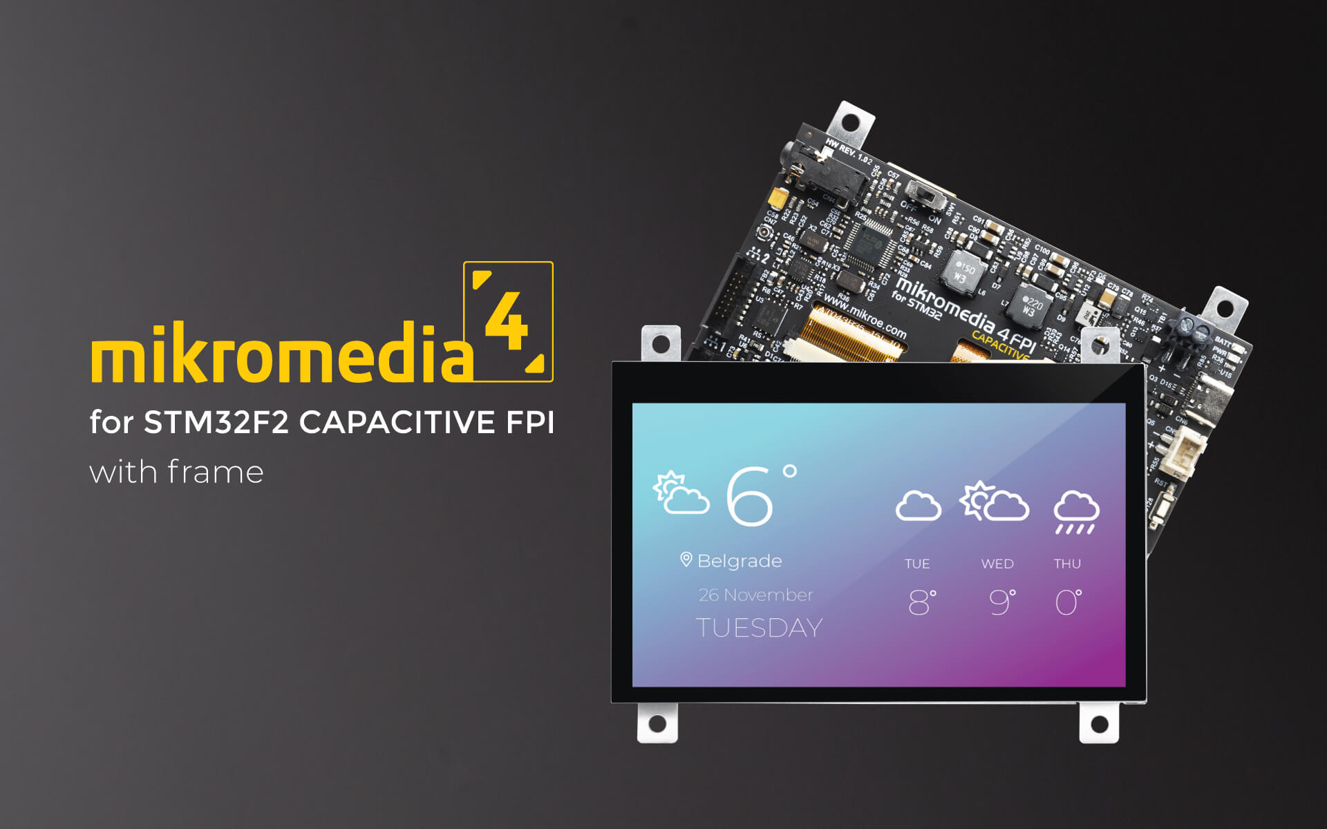 Mikromedia 4 for STM32F2 Capacitive FPI with frame | Blog