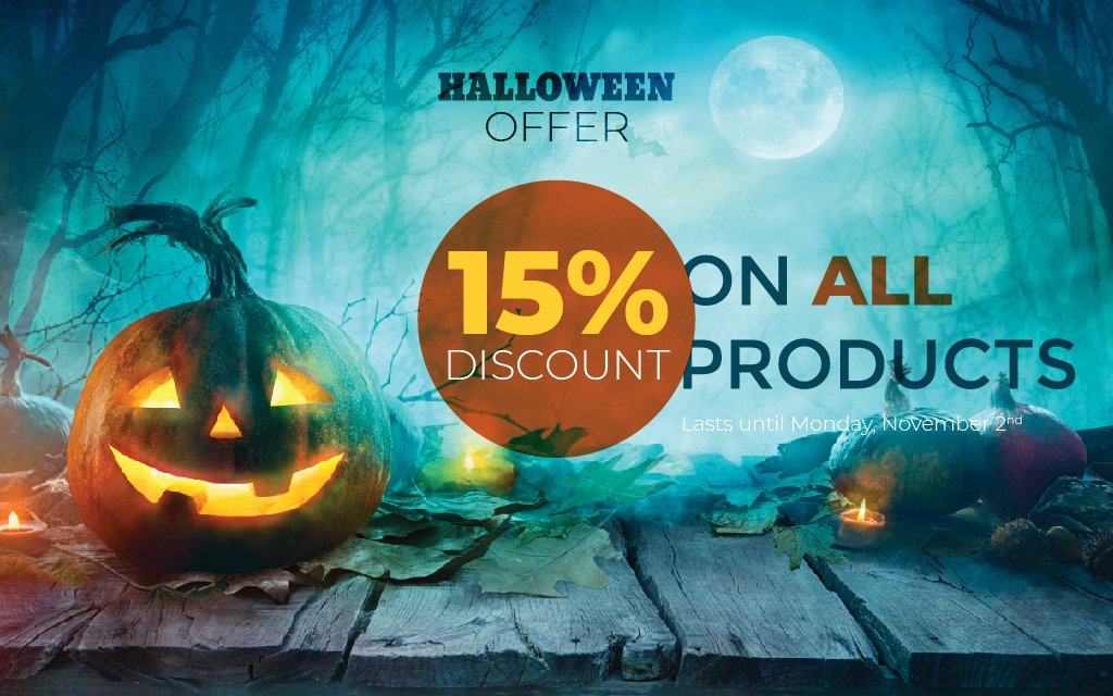 Halloween is HERE - 15% discount on all orders