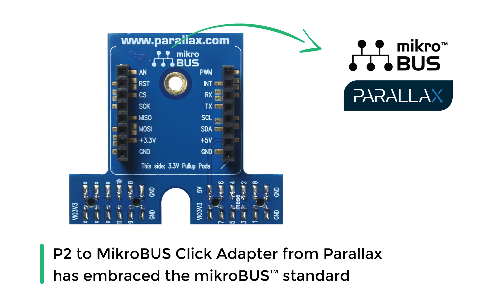 First board from Parallax to embrace the mikroBUS™ standard - MIKROE