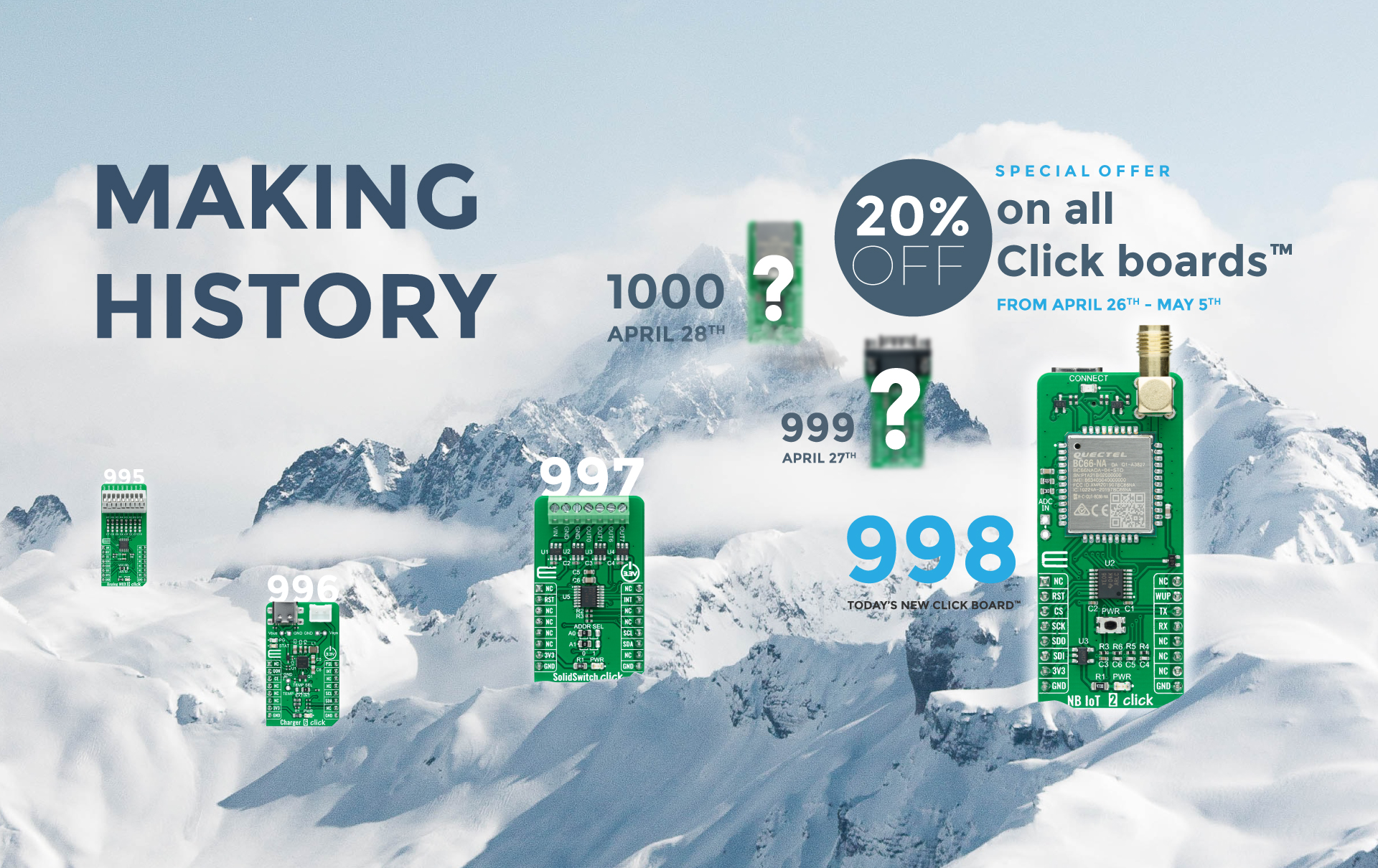THE 1000 CLICK BOARDS™ COUNTDOWN STARTS NOW!