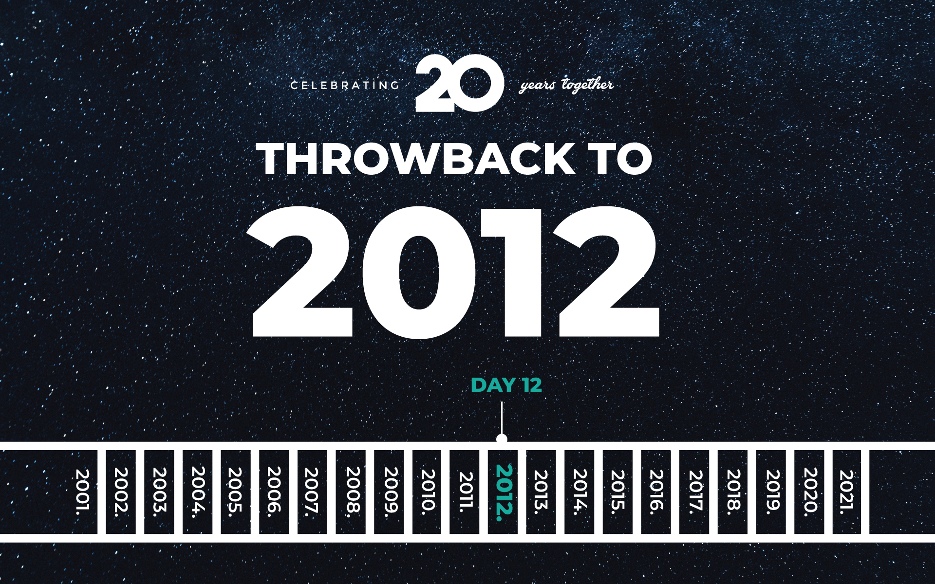 #20yearsIn20days - Throwback to 2012