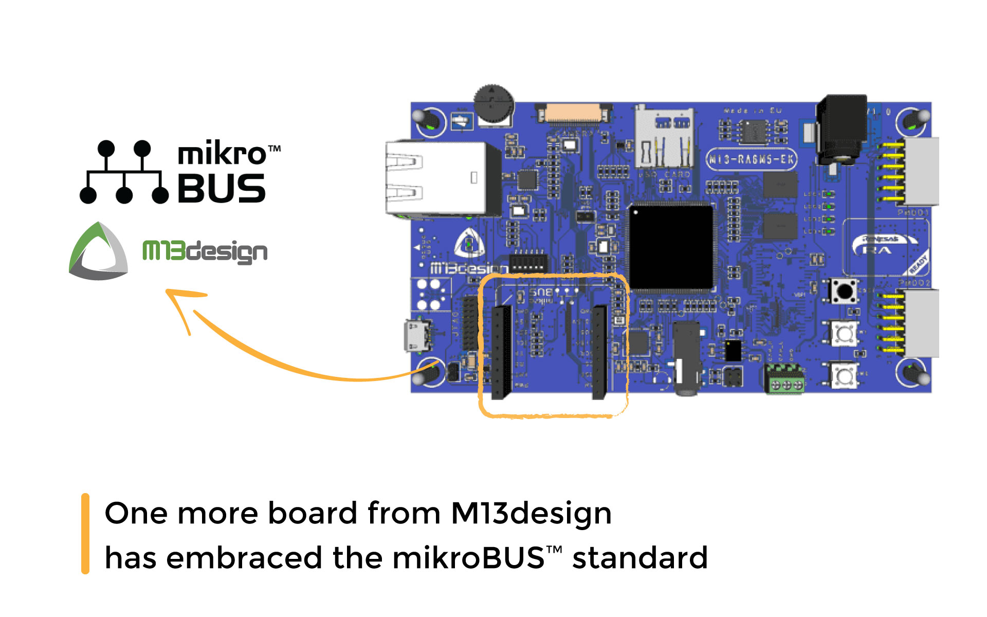 M13design has one board with mikroBUS™ socket! - MIKROE