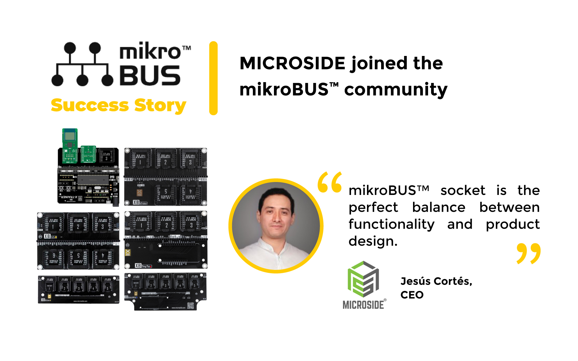 mikroBUS success story: Microside owns 13 boards with mikroBUS socket