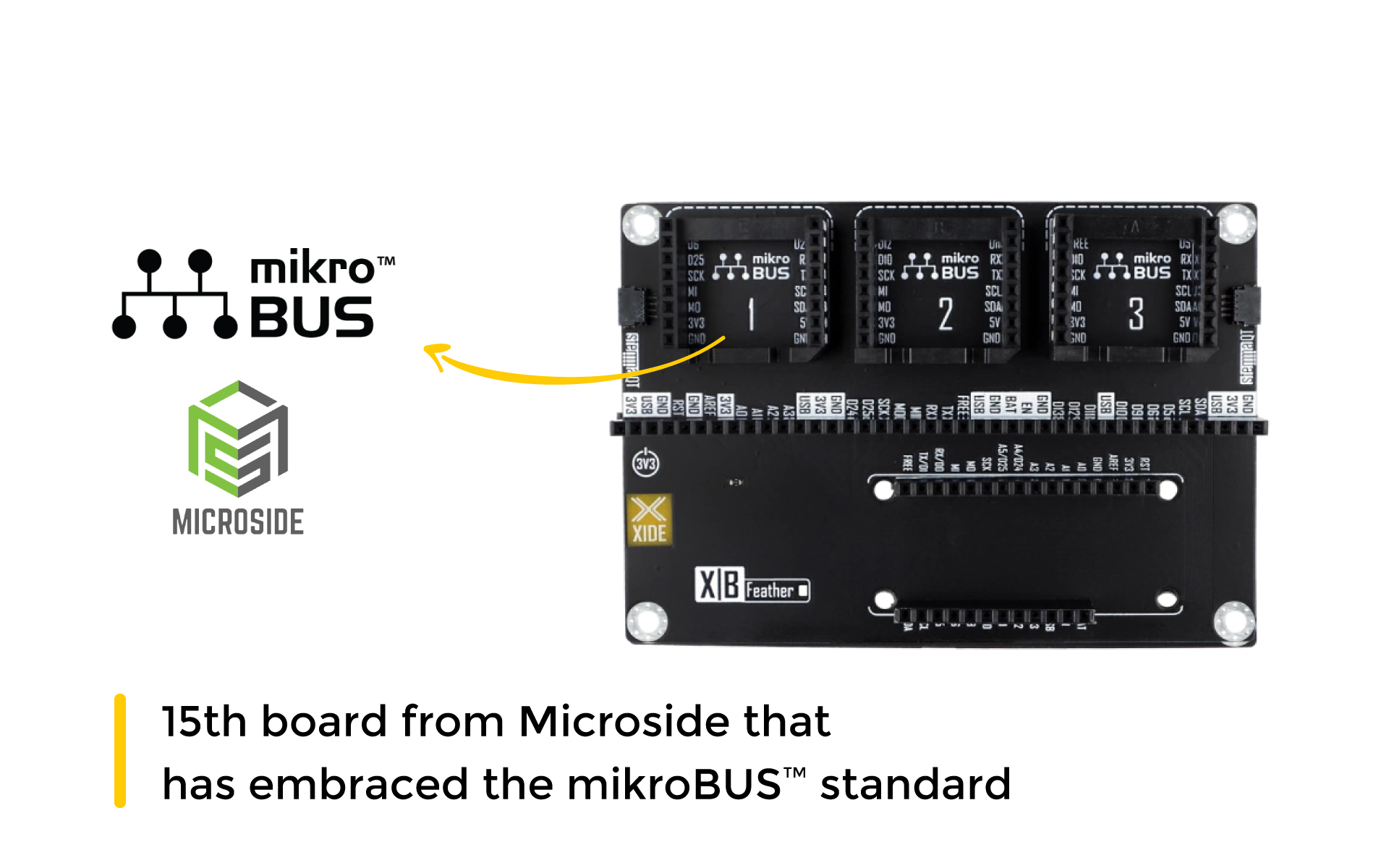 15th board from Microside with mikroBUS socket