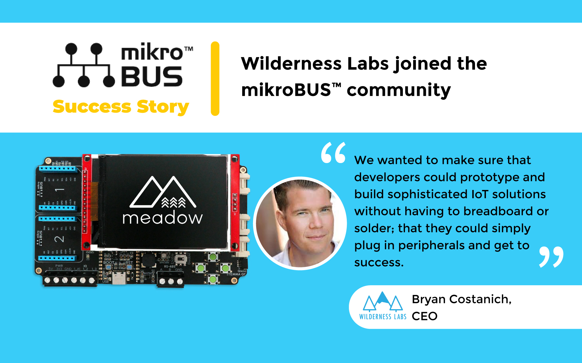 Wilderness Labs joined the mikroBUS community
