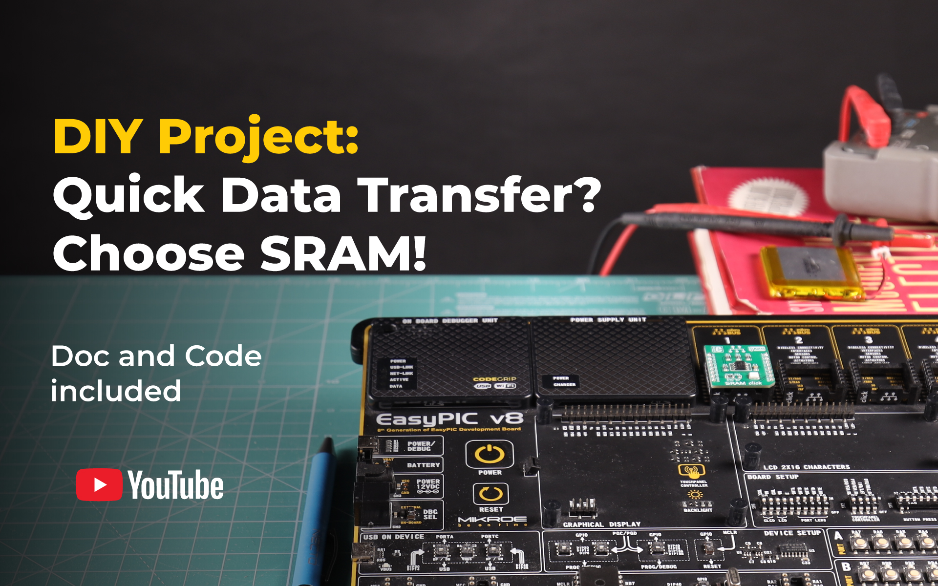 Experience Quick Data Processing with SRAM! | DIY Embedded Prototype - MIKROE