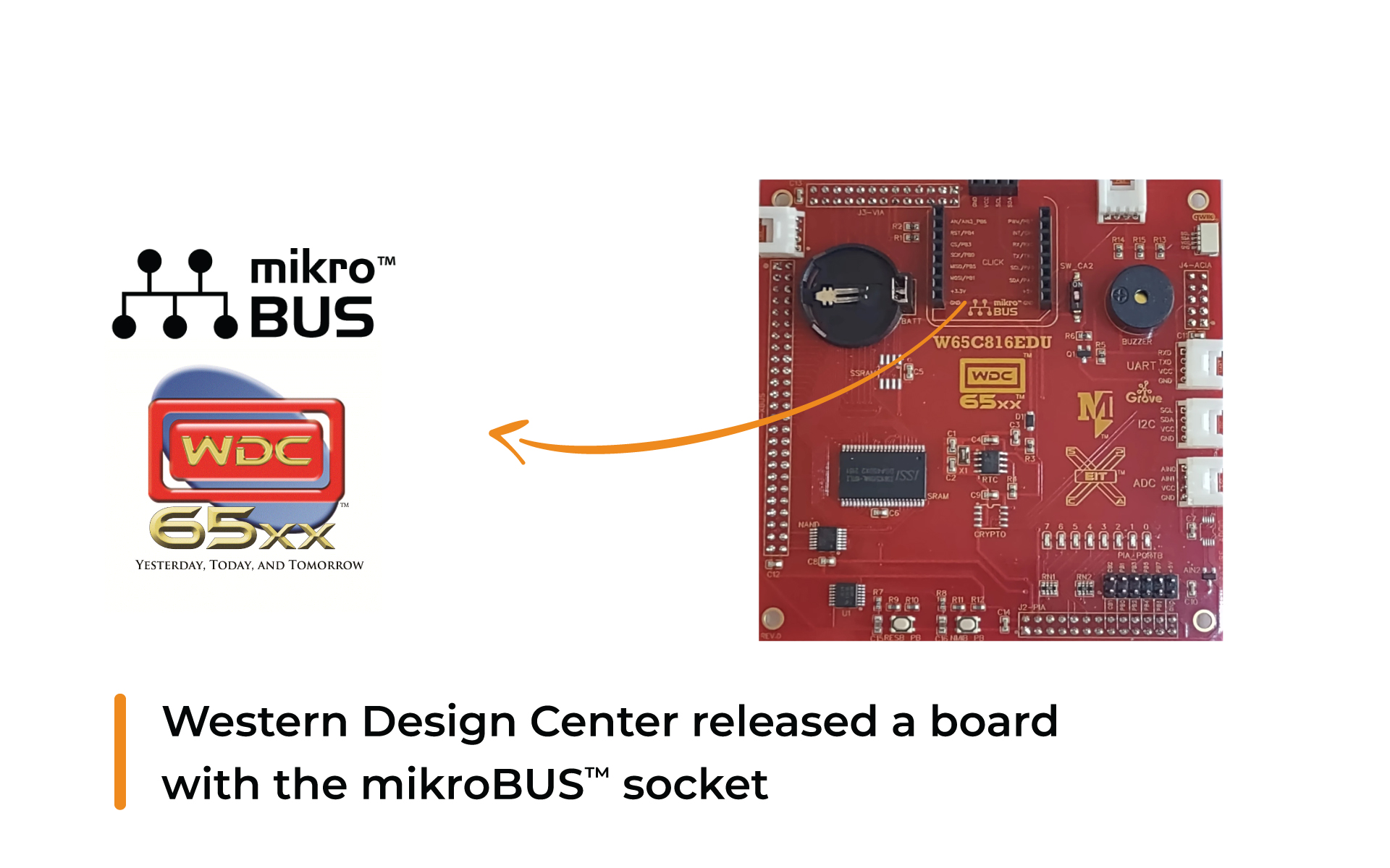 One more board from WDC65xx with mikroBUS™ - MIKROE