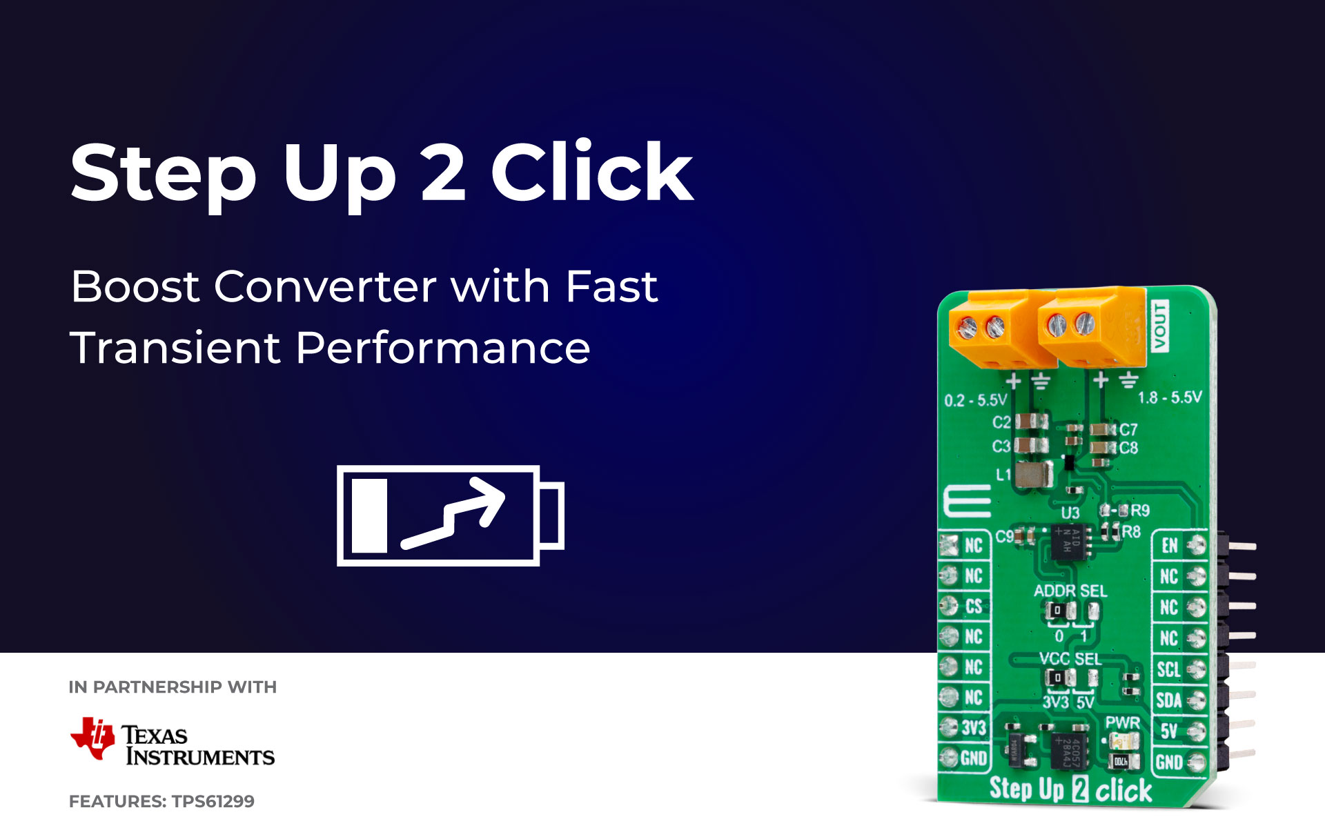 Step Up 2 Click - synchronous boost converter