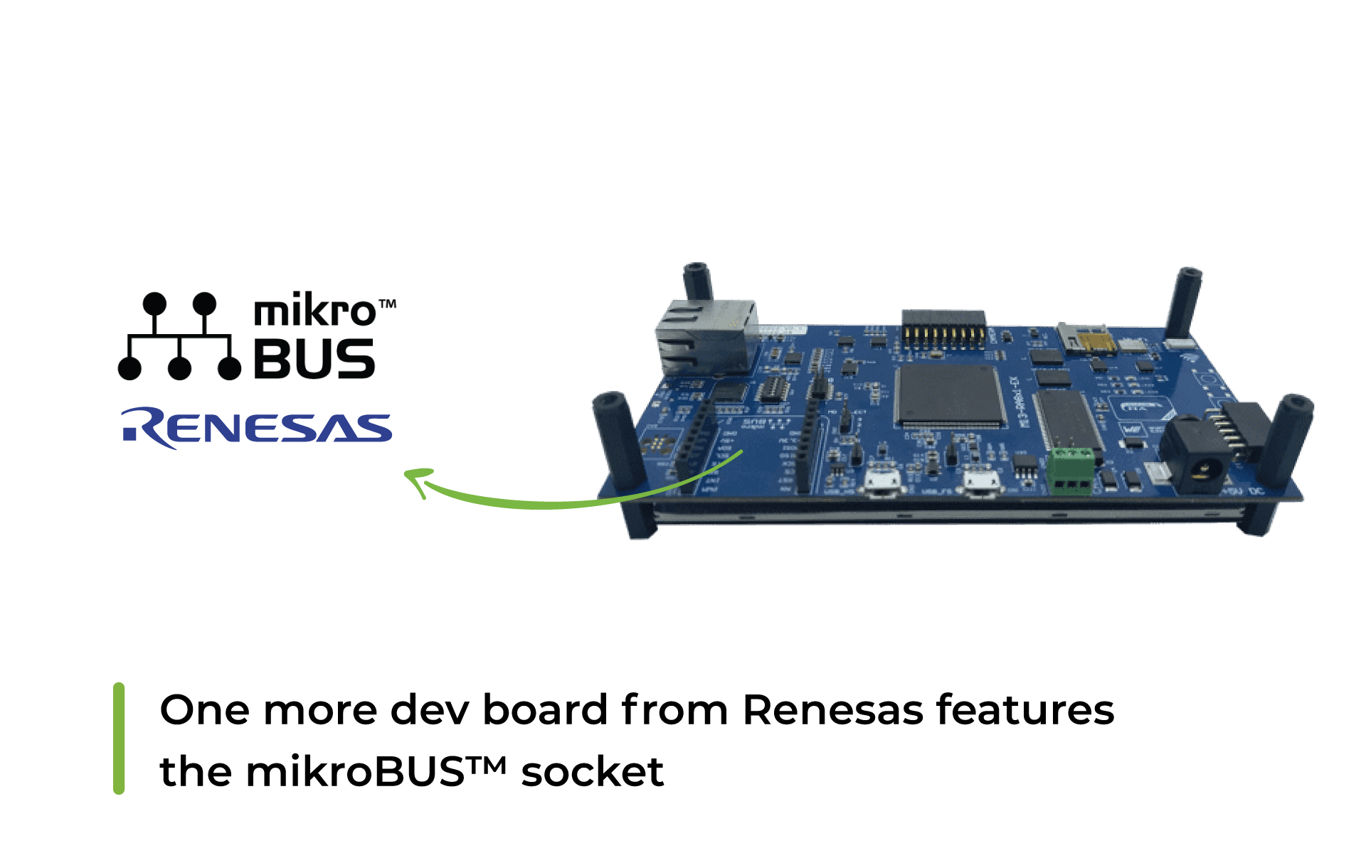 30th development board from Renesas with mikroBUS socket