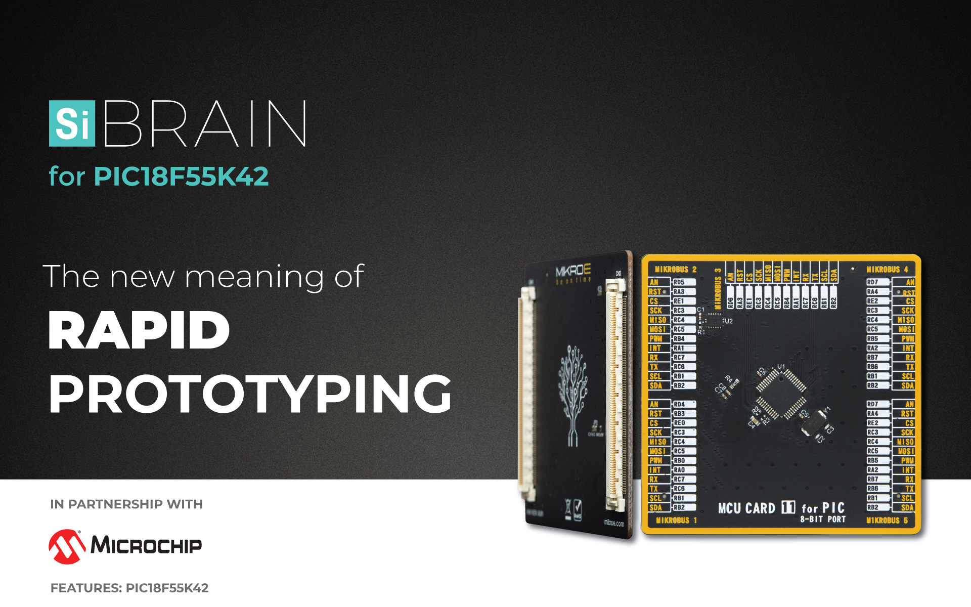 MCU CARD 11 for PIC PIC18F55K42 - the future of advanced embedded systems development!