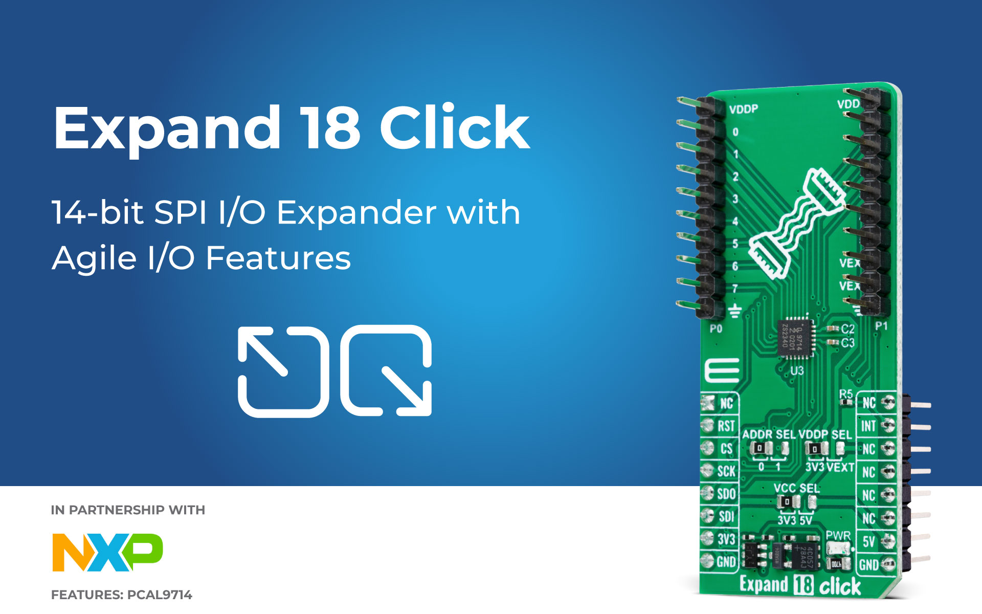 Expand 18 Click used for expanding the I/O capabilities of various ...