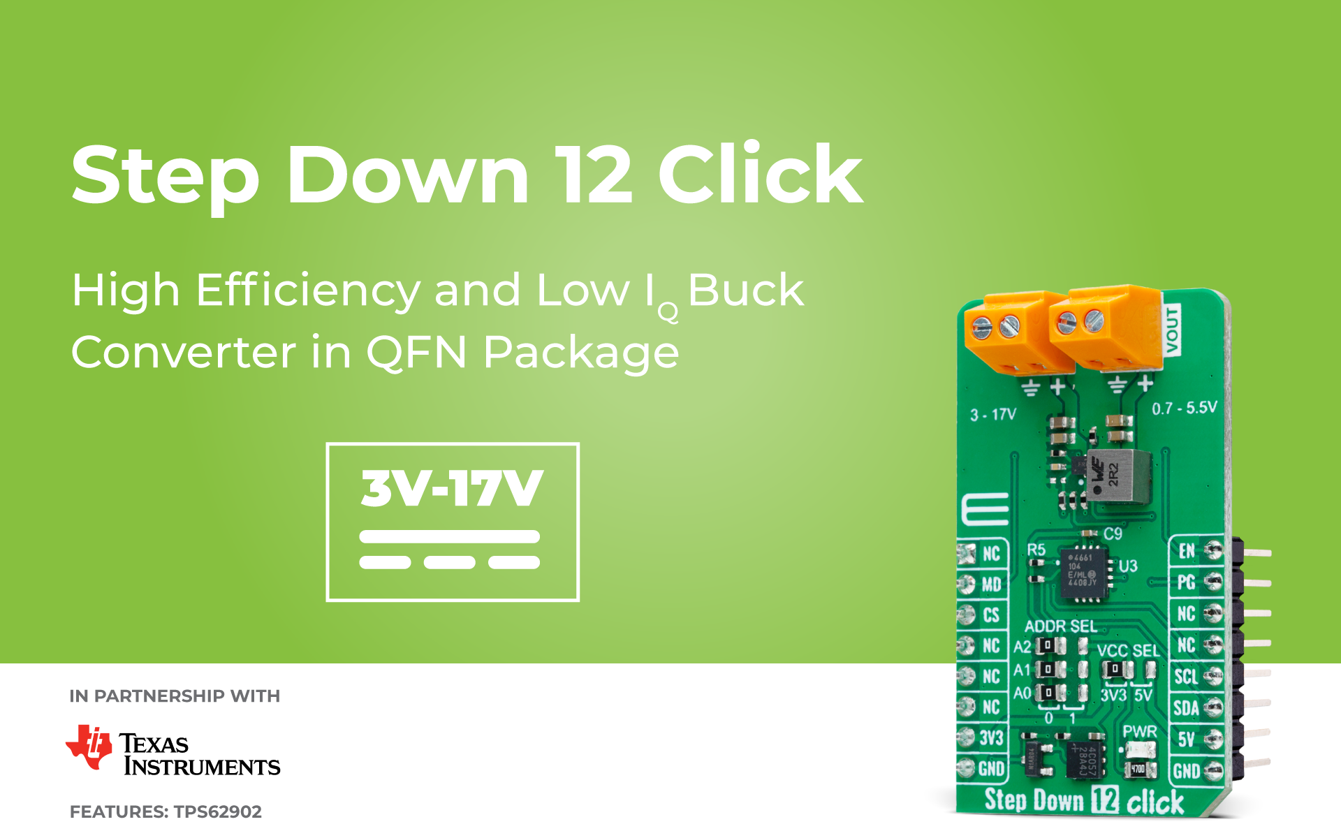 Step Down 12 Click featuring a reliable synchronous DC-DC step-down ...