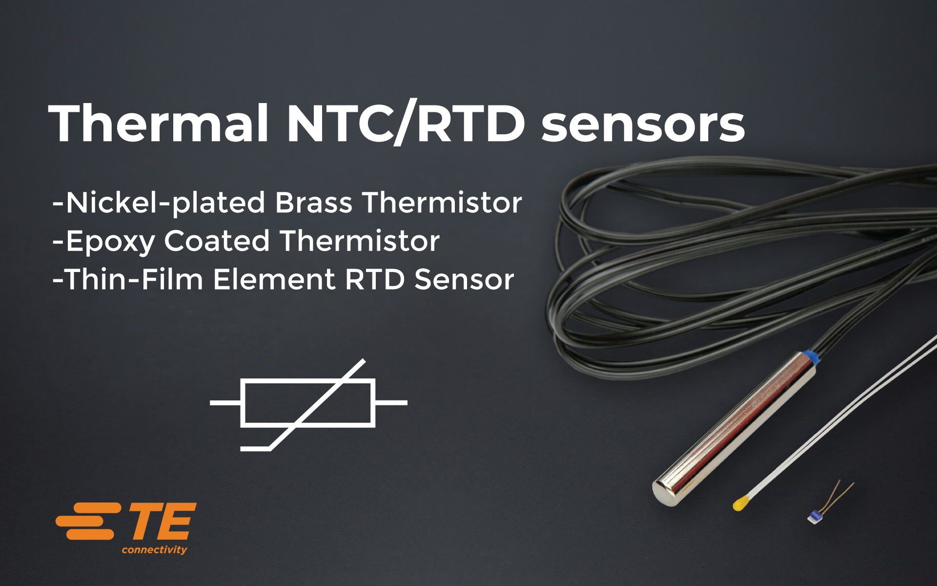 Temperature sensors: Epoxy Coated NTC, Nickel-Plated Brass NTC, and ...
