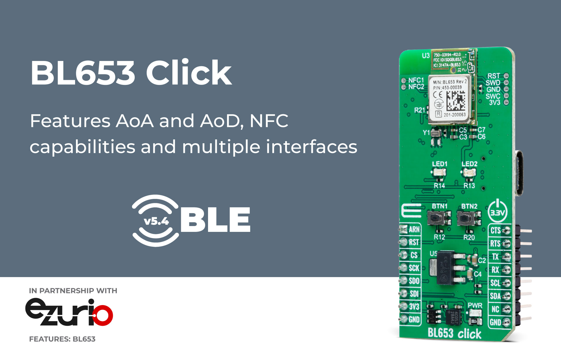 BL653 Click: Long-Range Bluetooth Low Energy (BLE) Connectivity | MIKROE