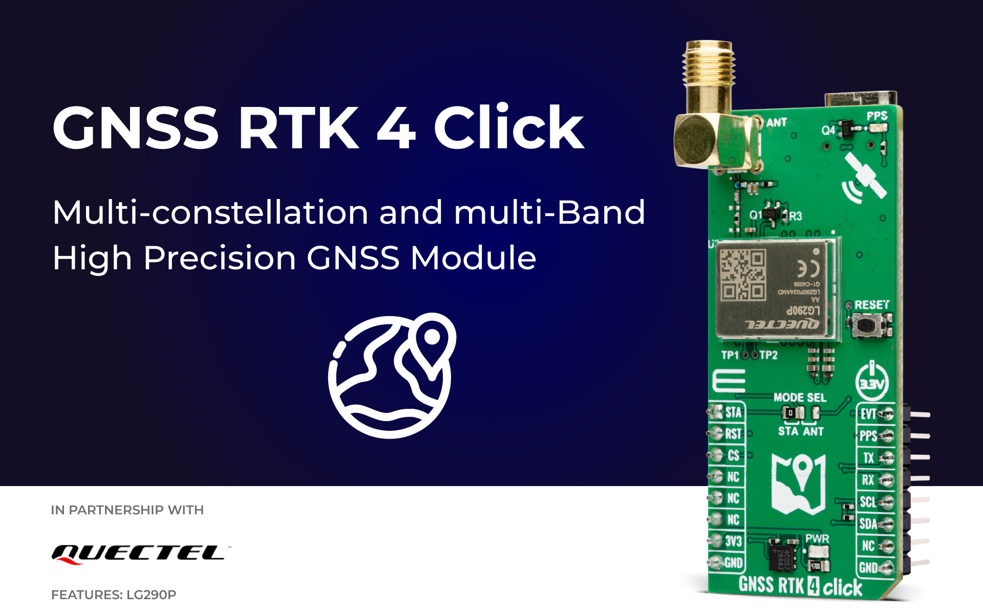 GNSS RTK 4 Click for GNSS positioning with real-time kinematics (RTK ...