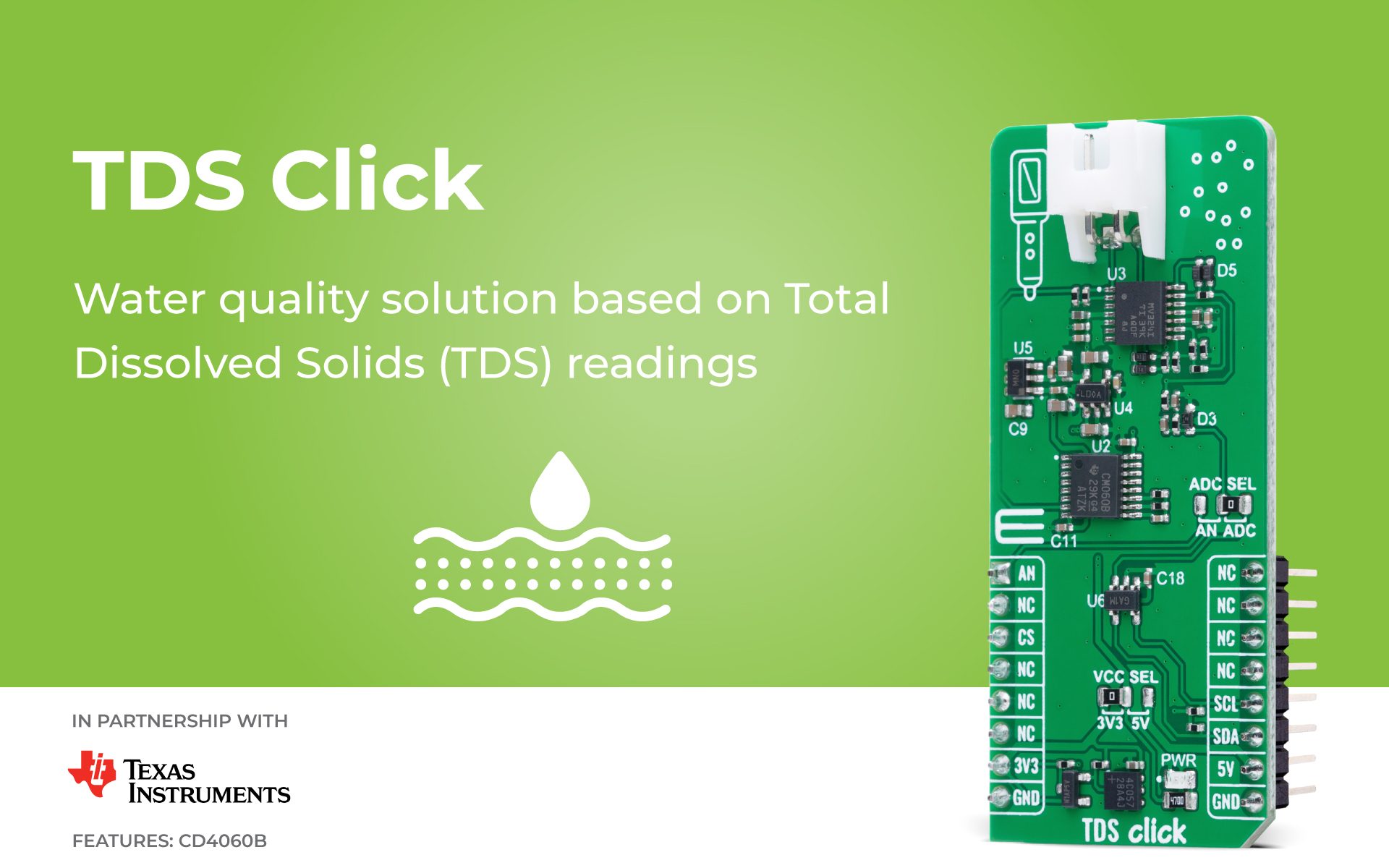 Measuring Water Quality with CD4060B-Based TDS Sensors
