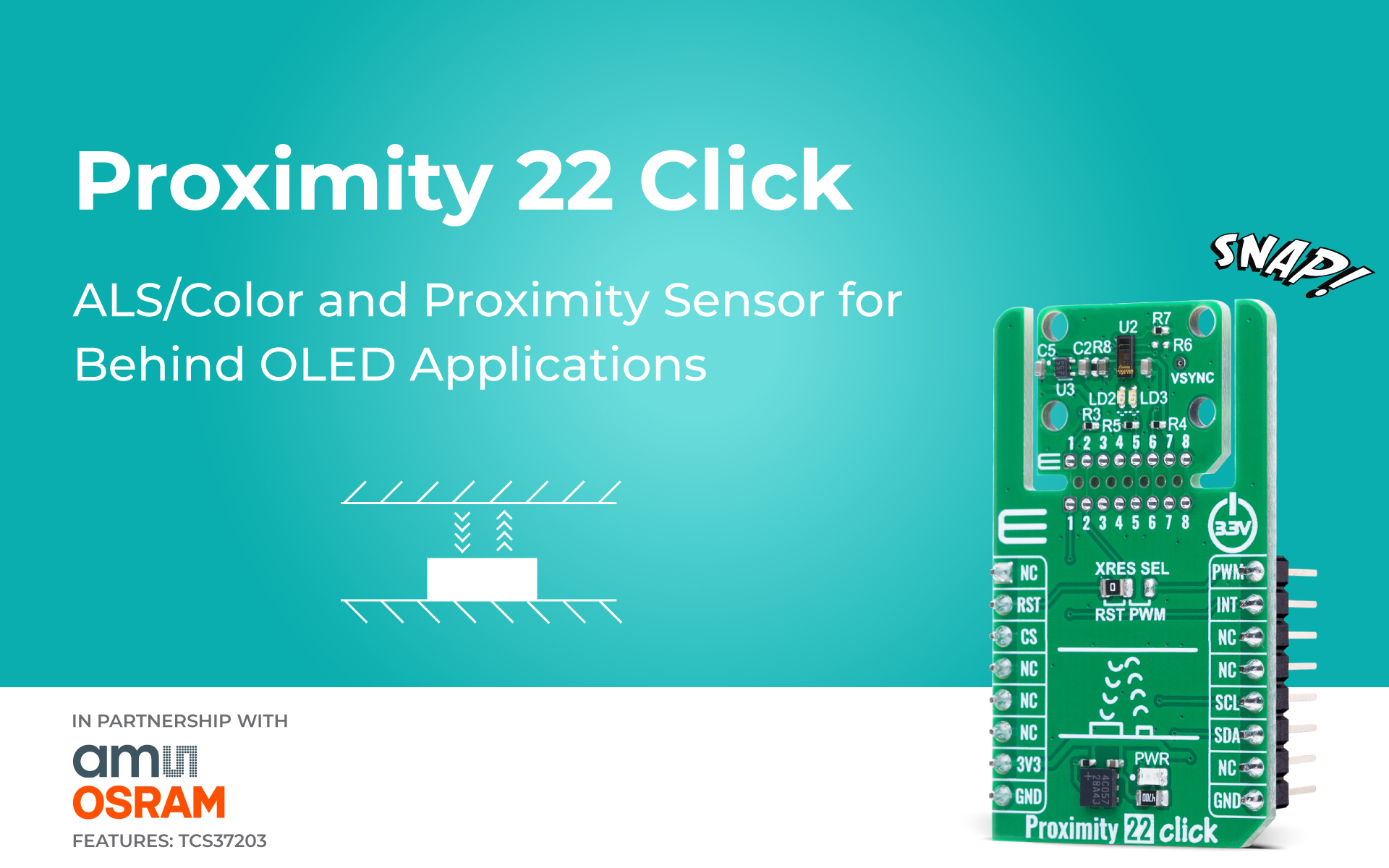 Proximity 22 Click designed for accurate proximity, ambient light, and ...