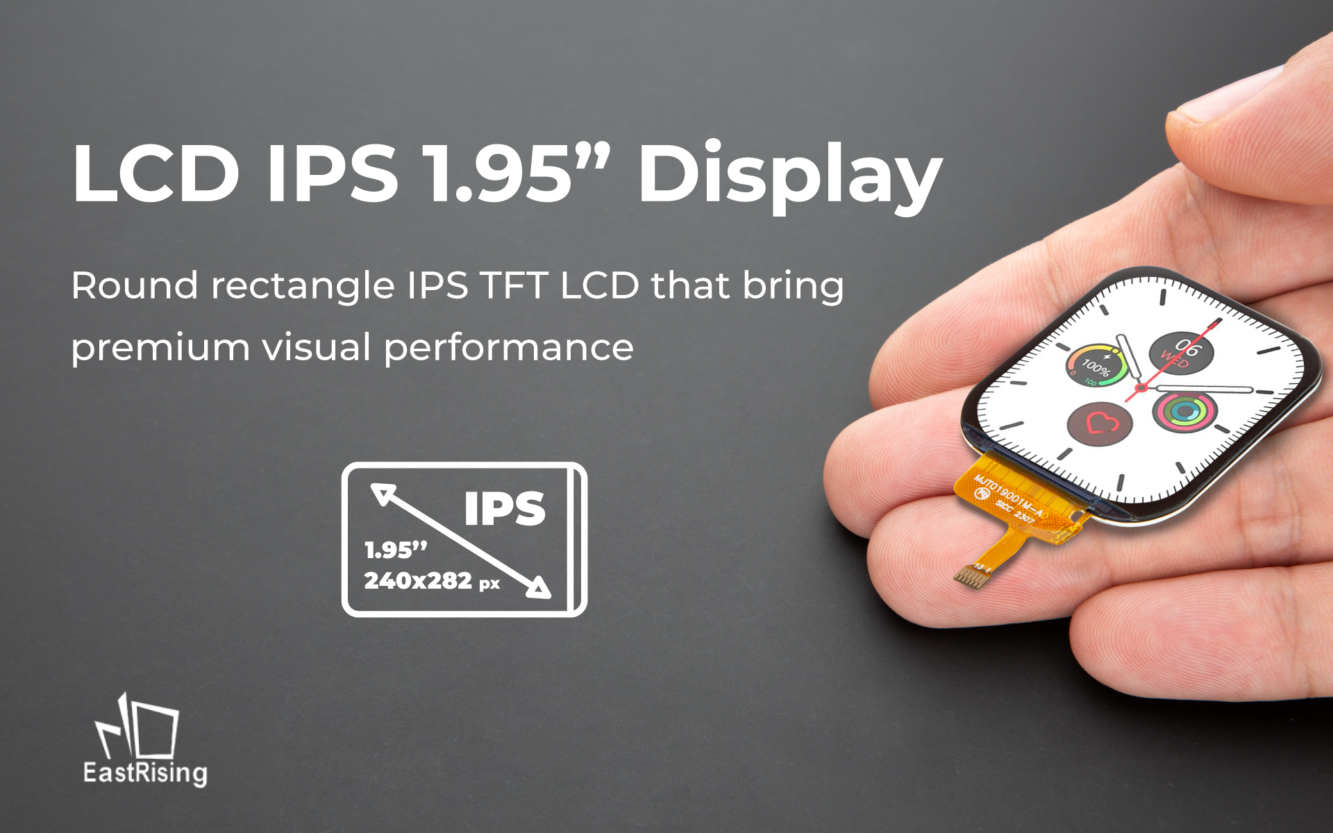 LCD IPS 1.95” Display - 1.95-inch round rectangle IPS TFT LCD with a ...