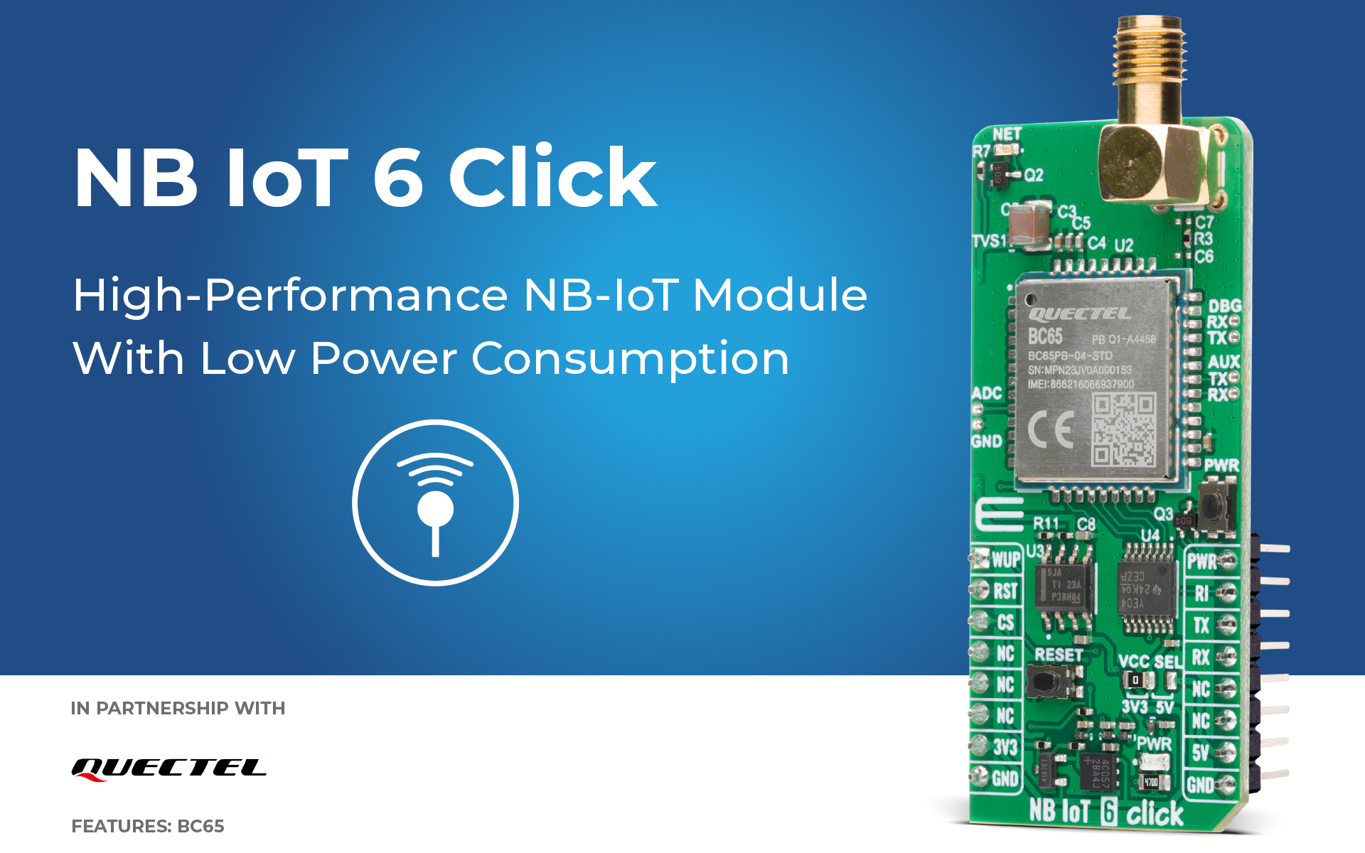 NB IoT 6 Click for reliable Narrowband IoT connectivity in embedded ...