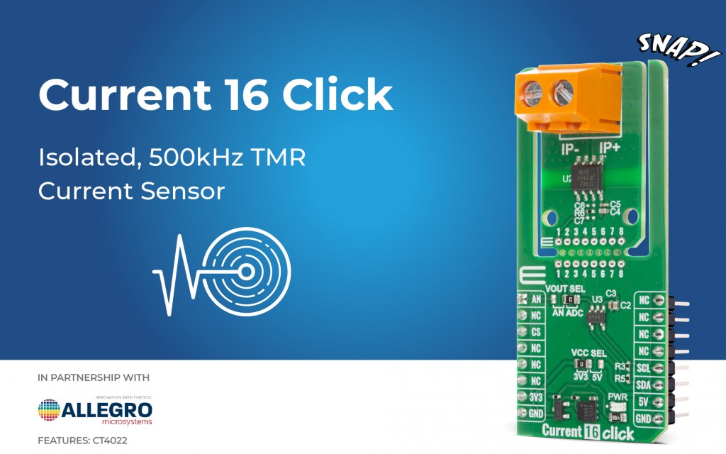 Current 16 Click designed as isolated, ultra-low noise TMR current ...