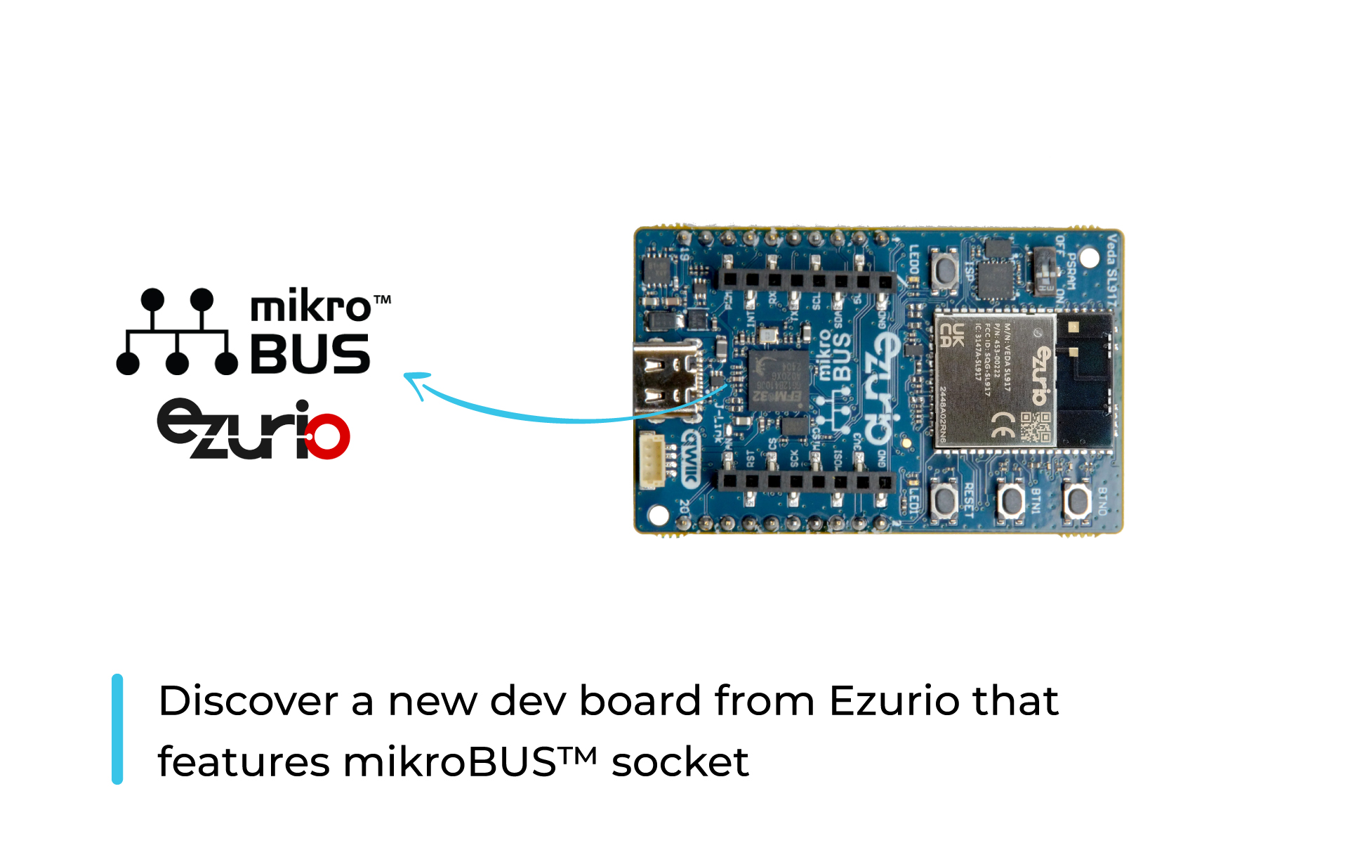 Discover one more board from Ezurio with mikroBUS socket