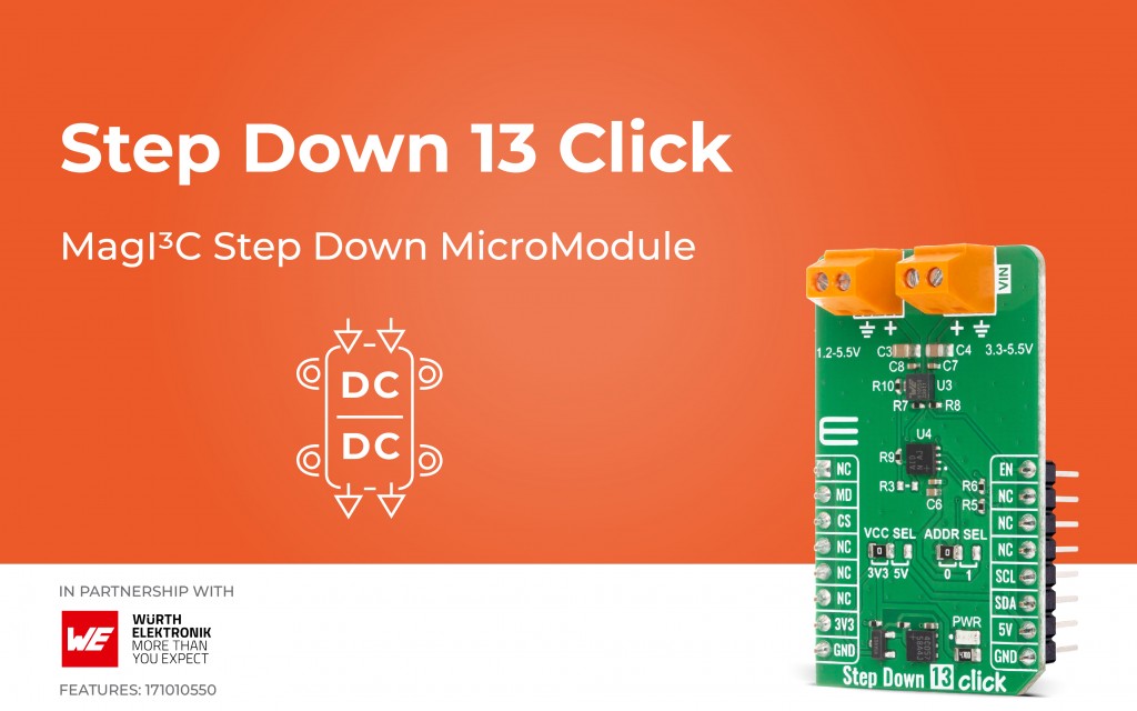 Step Down 13 Click designed for digitally configurable DC-DC step-down ...