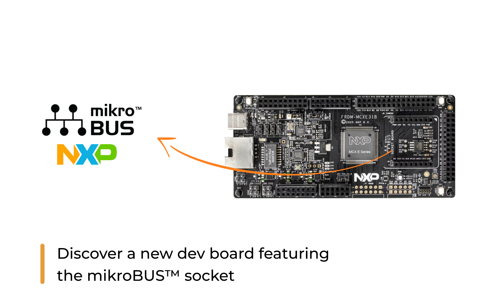 Discover one board board from NXP with mikroBUS socket