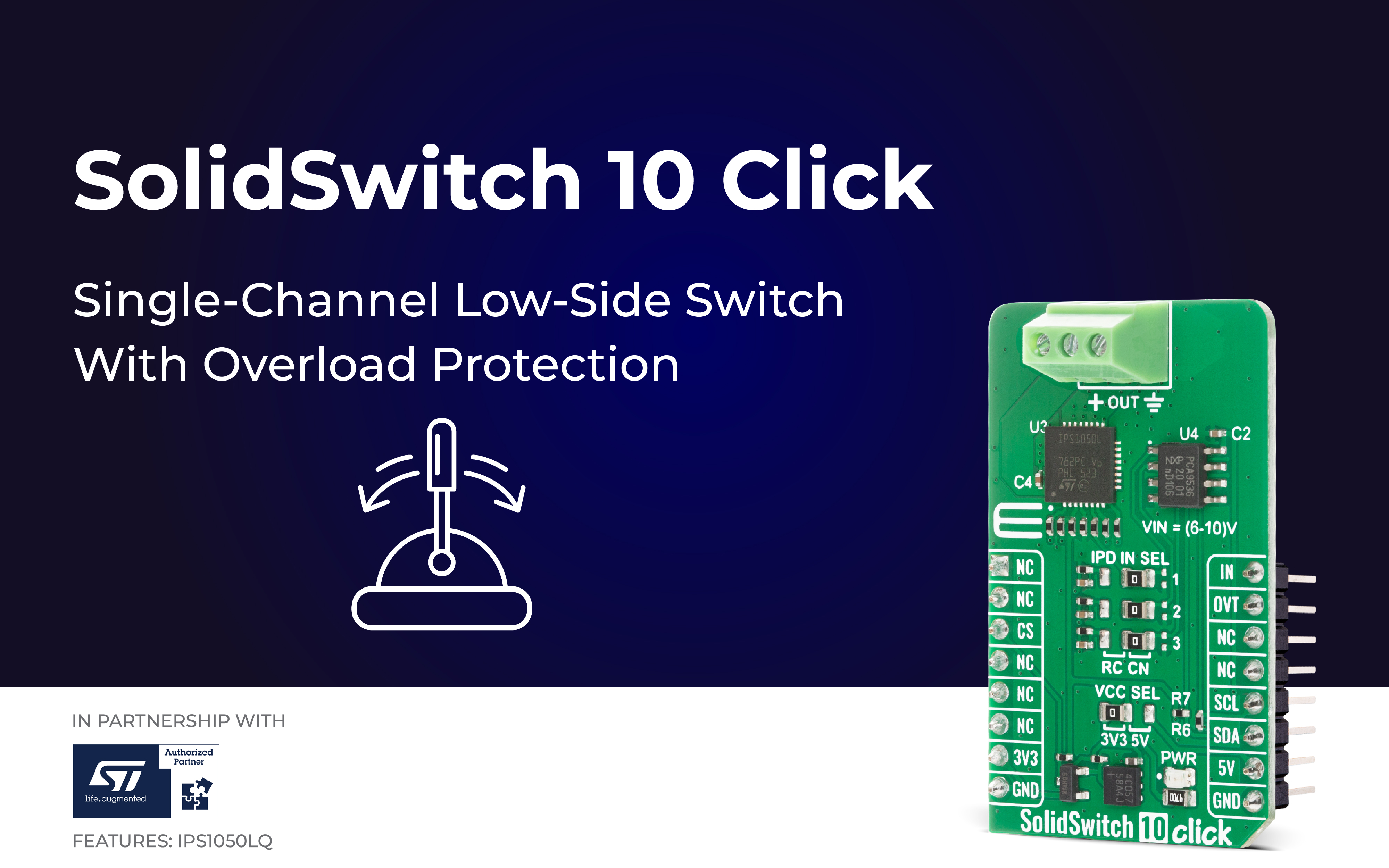 SolidSwitch 10 Click designed for low-side switching of capacitive ...